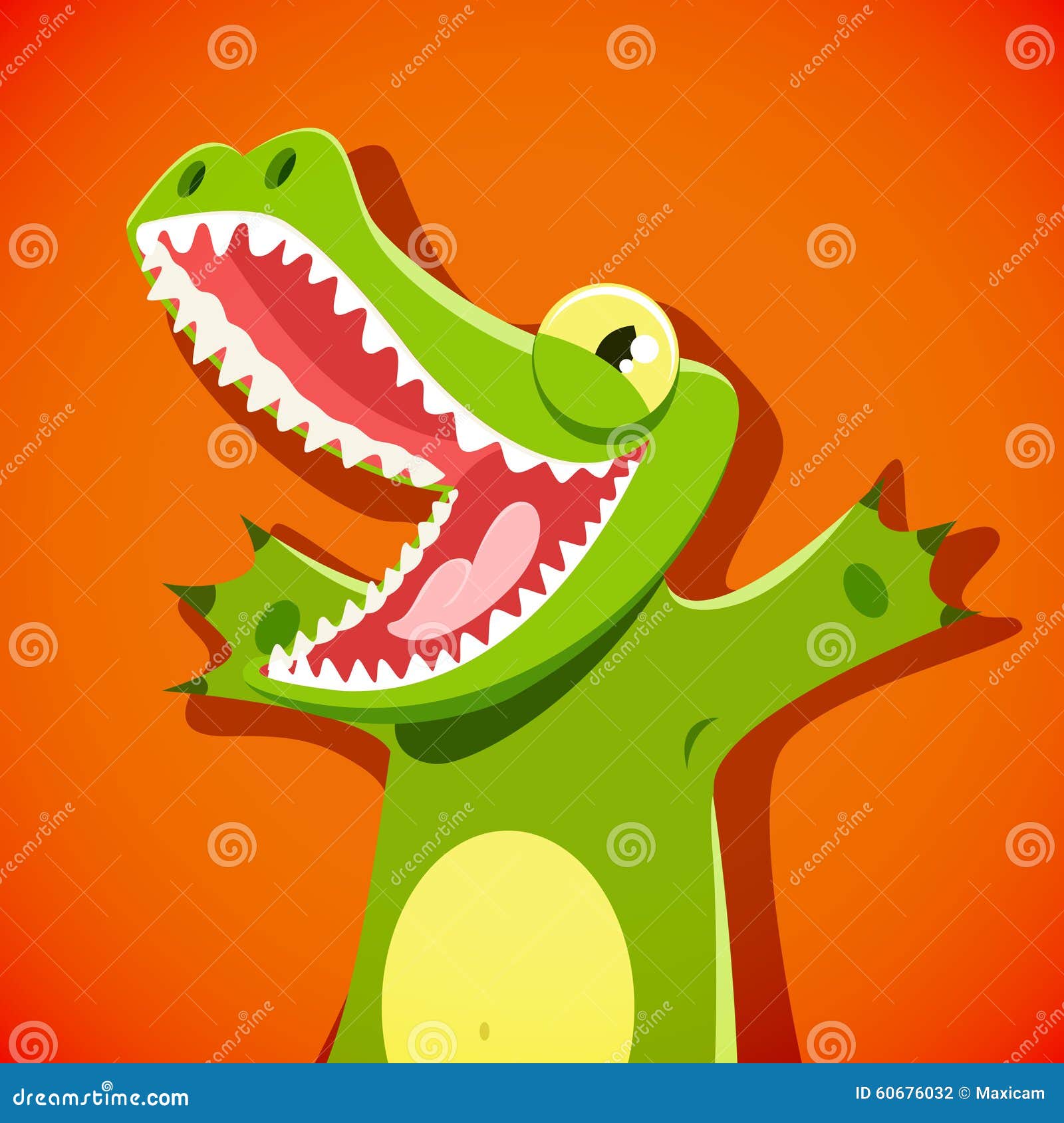 Cute Alligator Head Clip Art