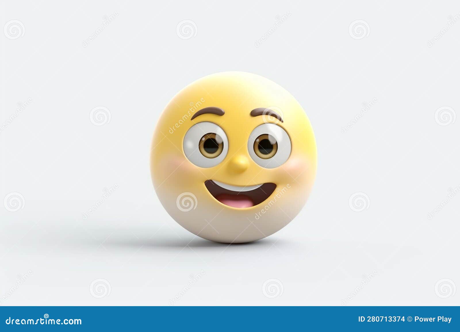 Funny and Cute Emoji . 3d Render Illustration Stock Illustration ...