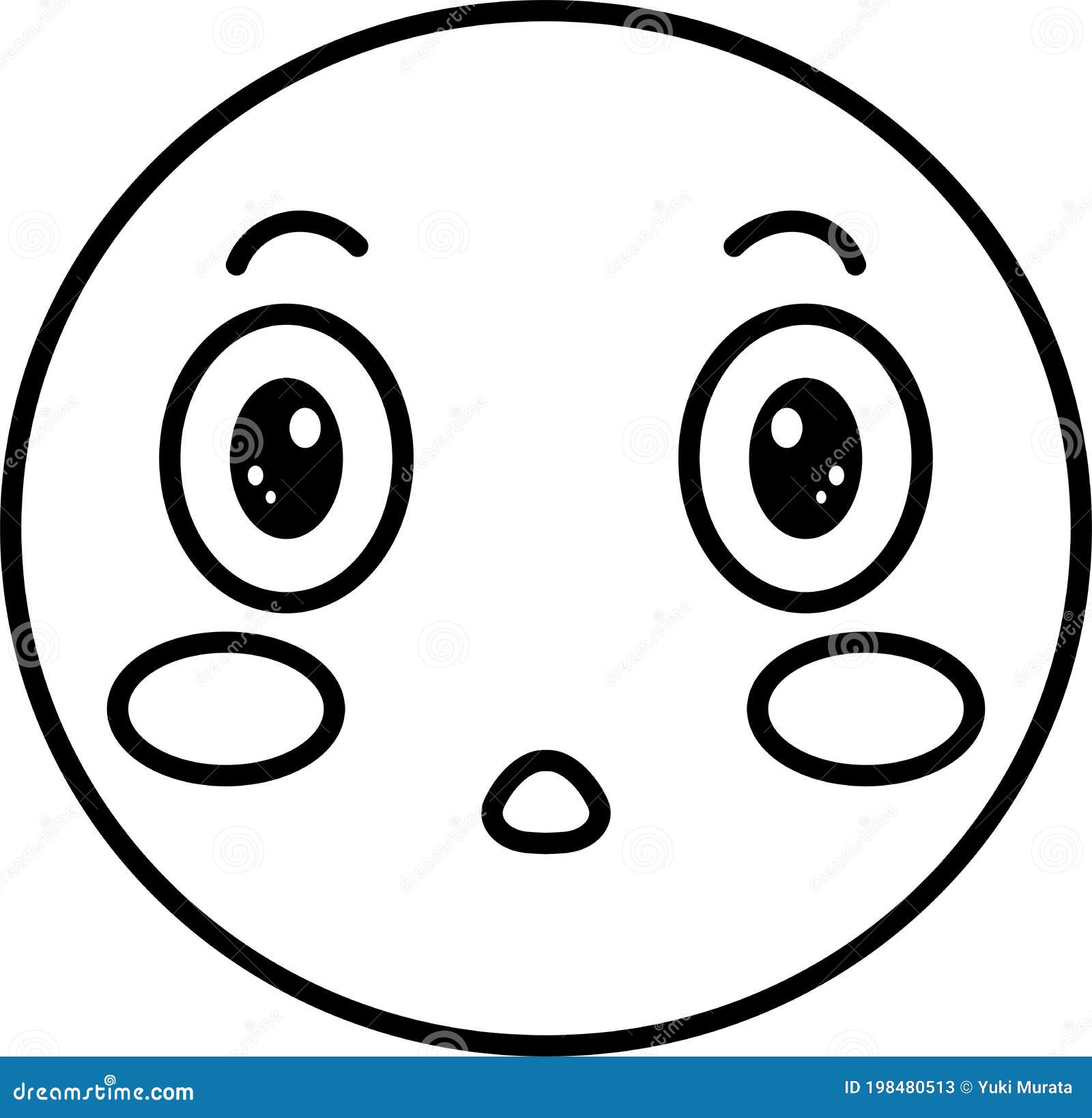 Funny Cute Emoticon Outline Stock Vector - Illustration of sleeping ...