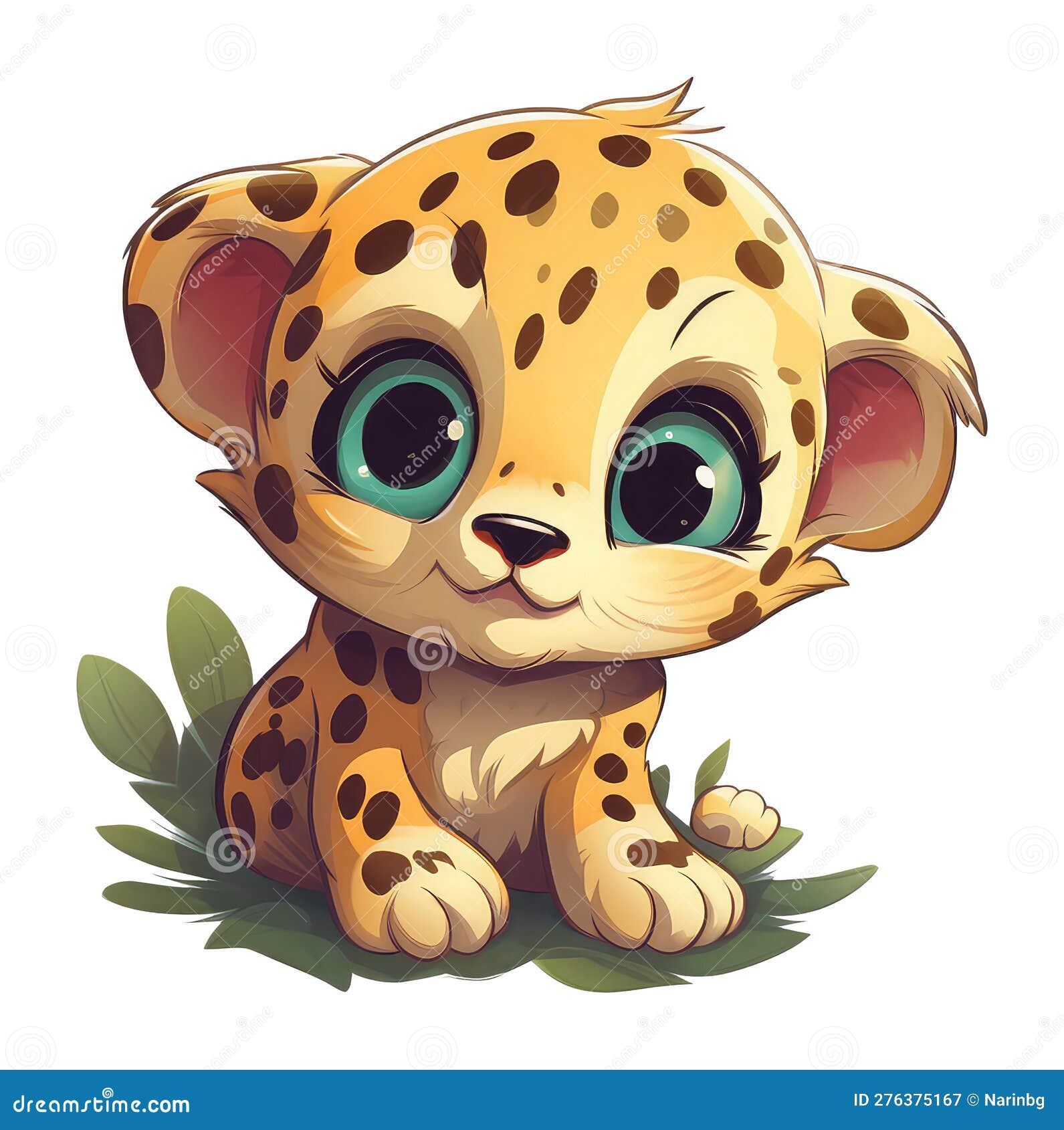 Funny and Cute Leopard Transparency Sticker Stock Image - Illustration ...