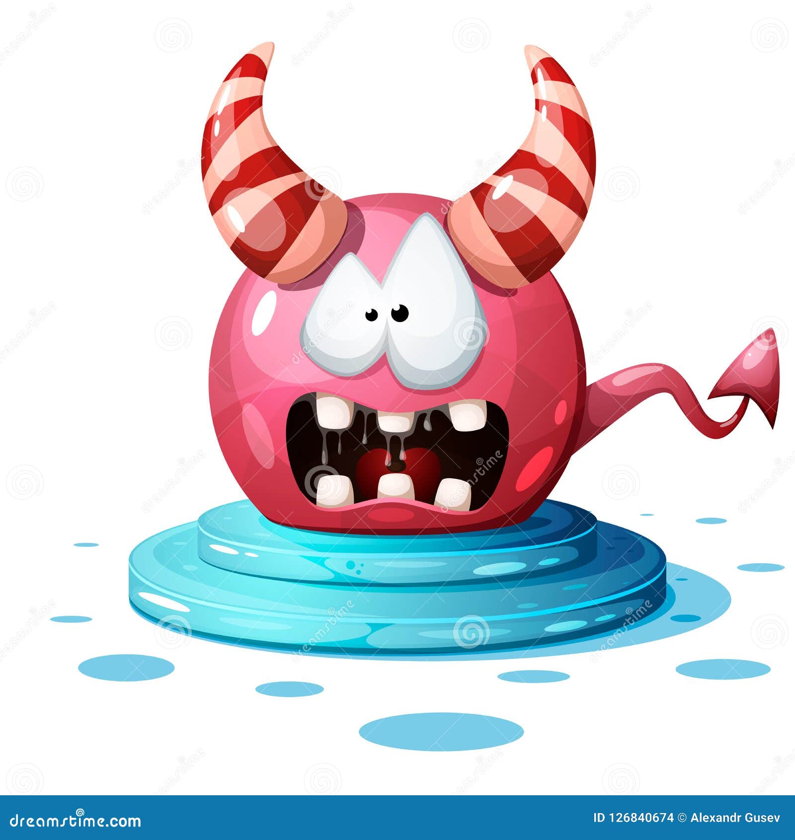 Funny, Cute Magic Ball Characters Stock Vector - Illustration of evil ...