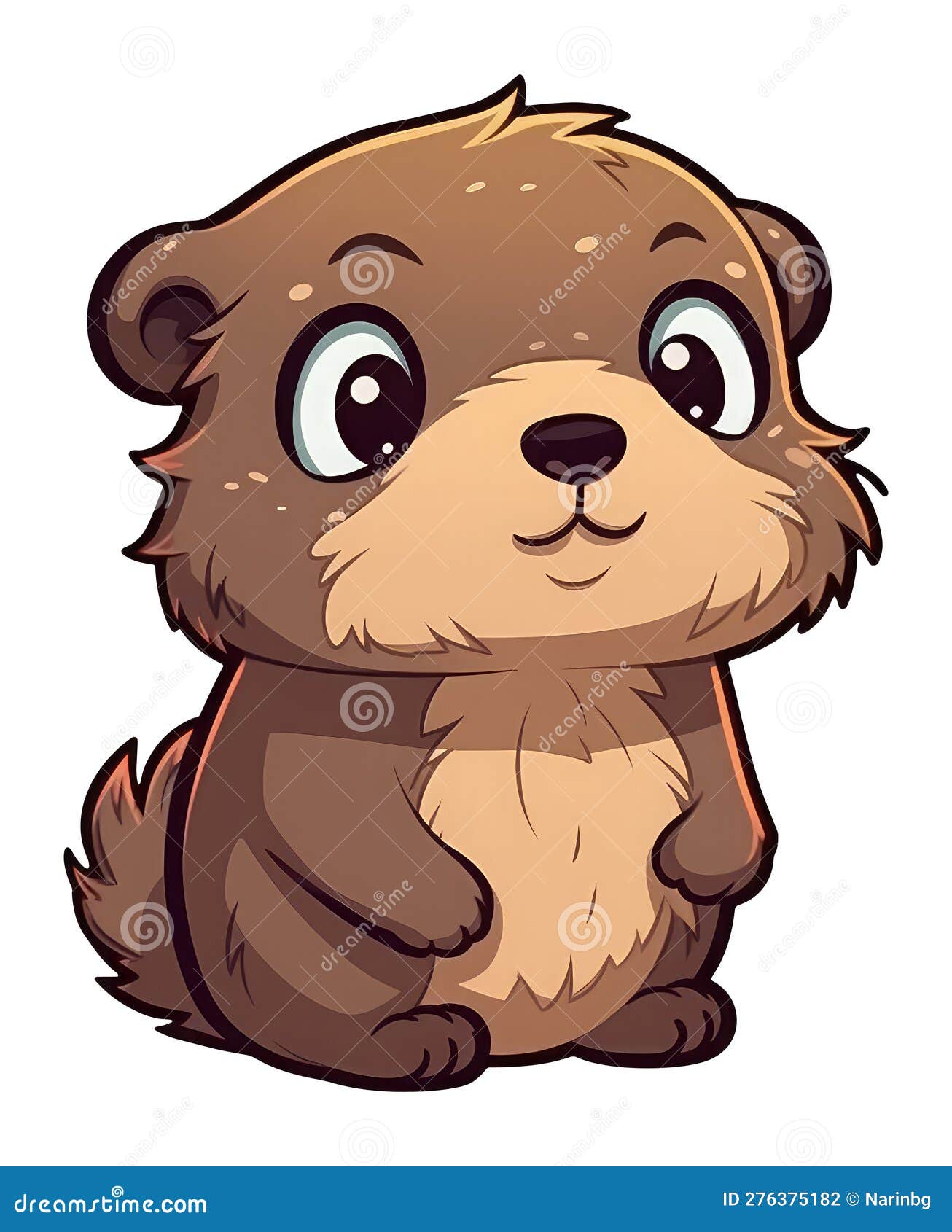 Funny and Cute Marmot Transparency Sticker Stock Photo - Illustration ...