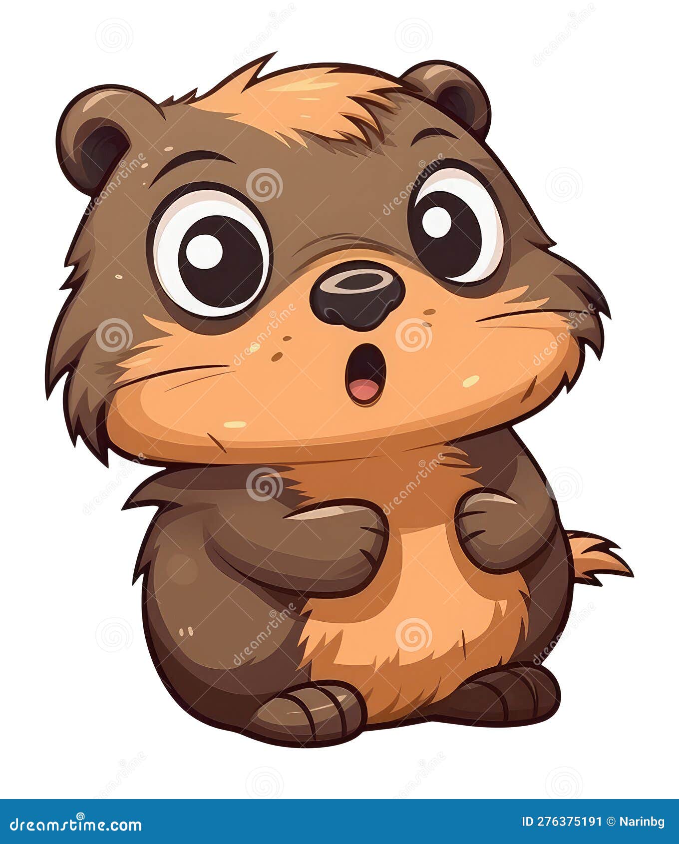 Funny and Cute Marmot Transparency Sticker Stock Image - Illustration ...