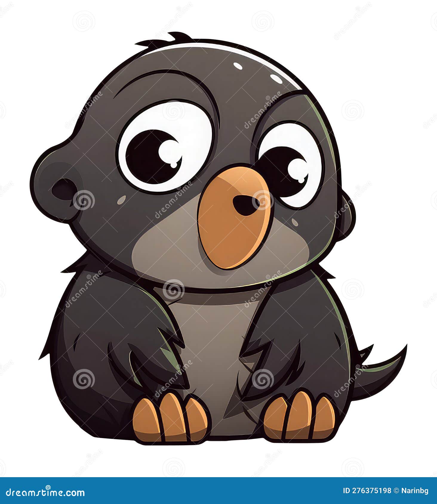 Funny and Cute Mole Transparency Sticker Stock Photo - Illustration of ...