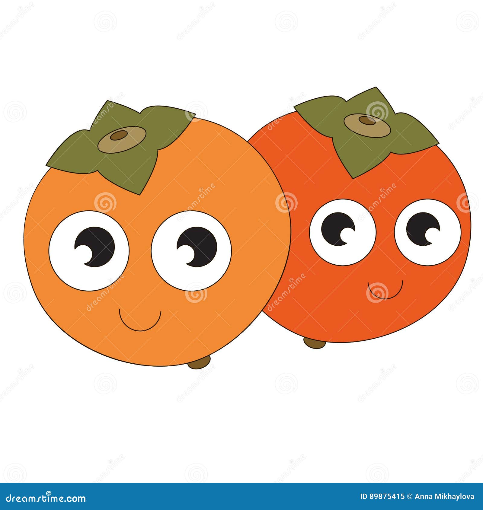 The Persimmon Cartoon. Vector Illustration | CartoonDealer.com #89875622