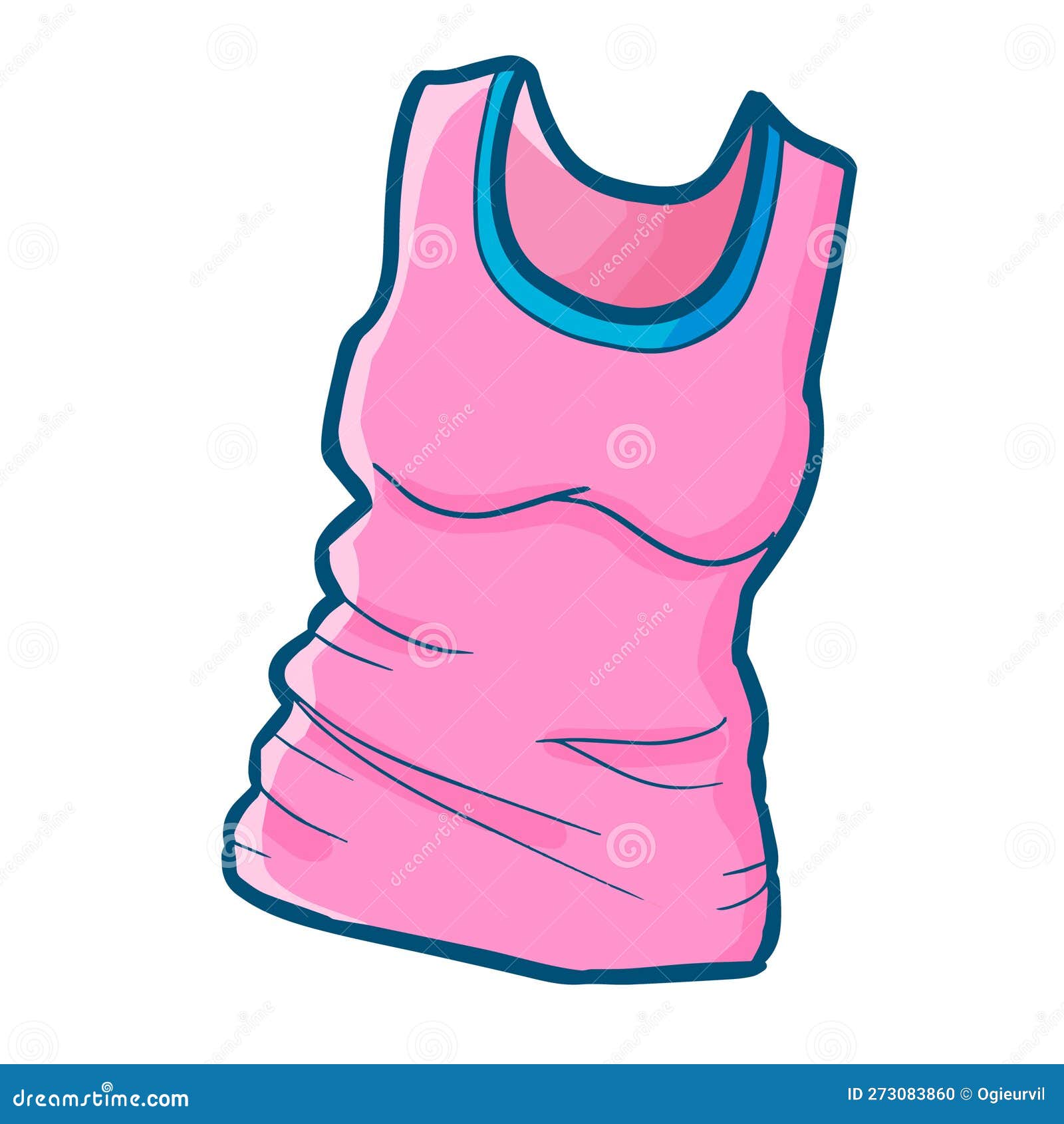 Funny and Cute Pink Tank Top Stock Vector - Illustration of adult ...