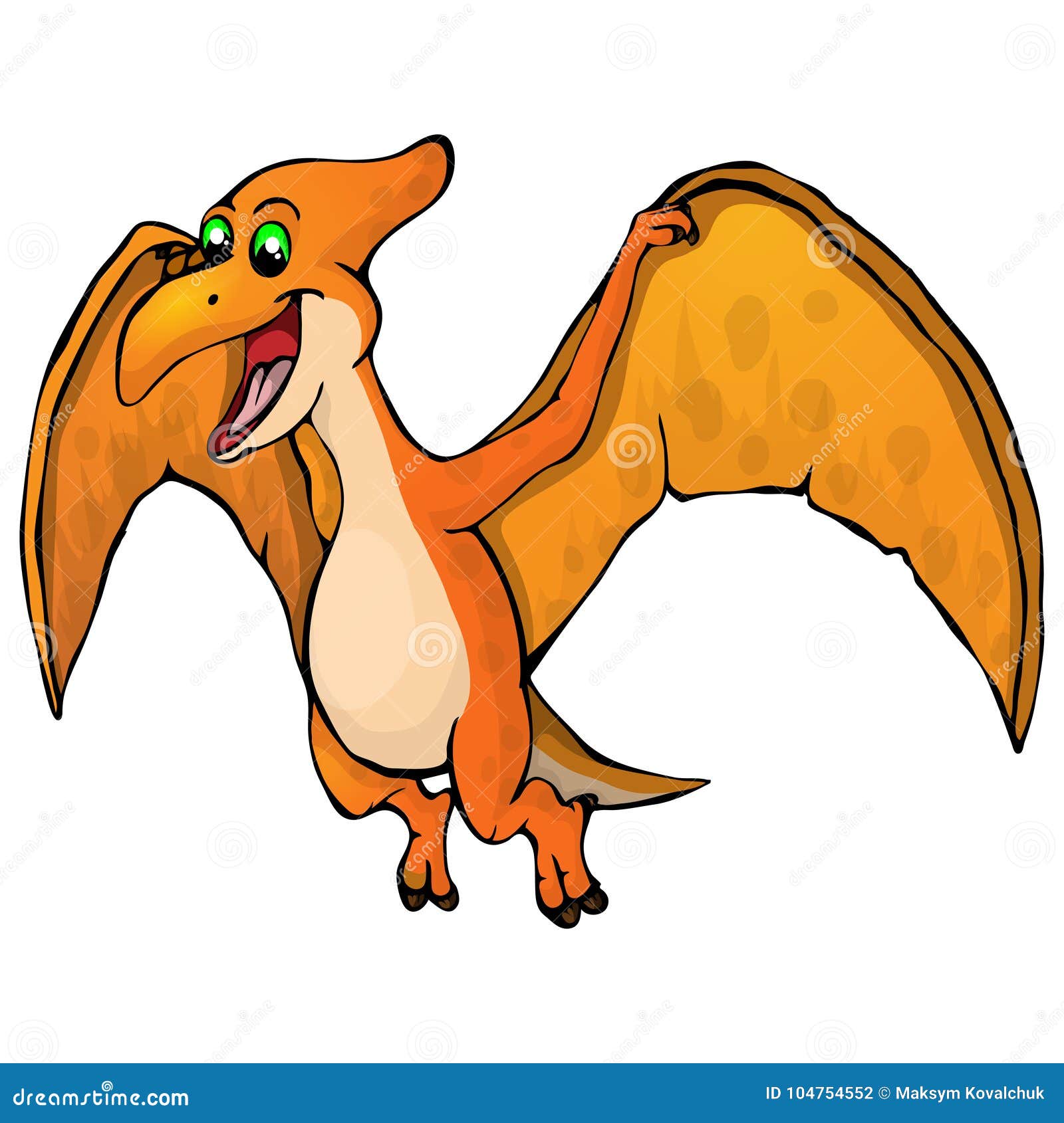 Funny Cute Pterodactyl. Vector Illustration. Stock Vector ...