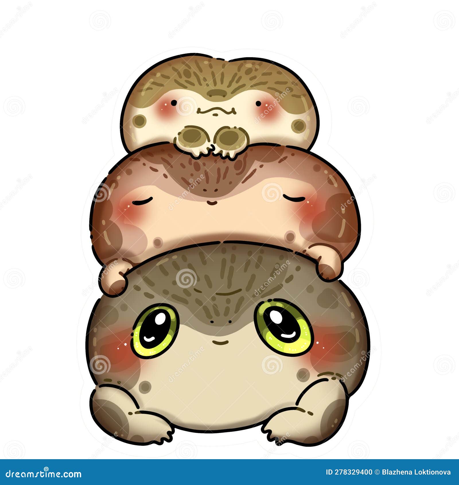 Funny Cute Rain Toads. Cute Illustration Royalty-Free Cartoon ...