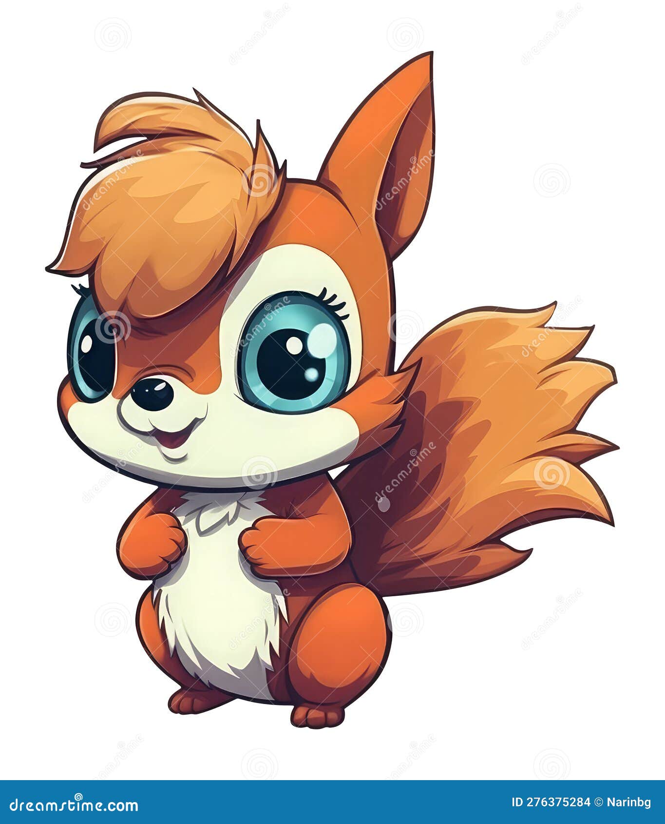 Funny and Cute Squirrel Transparency Sticker Stock Photo - Illustration ...