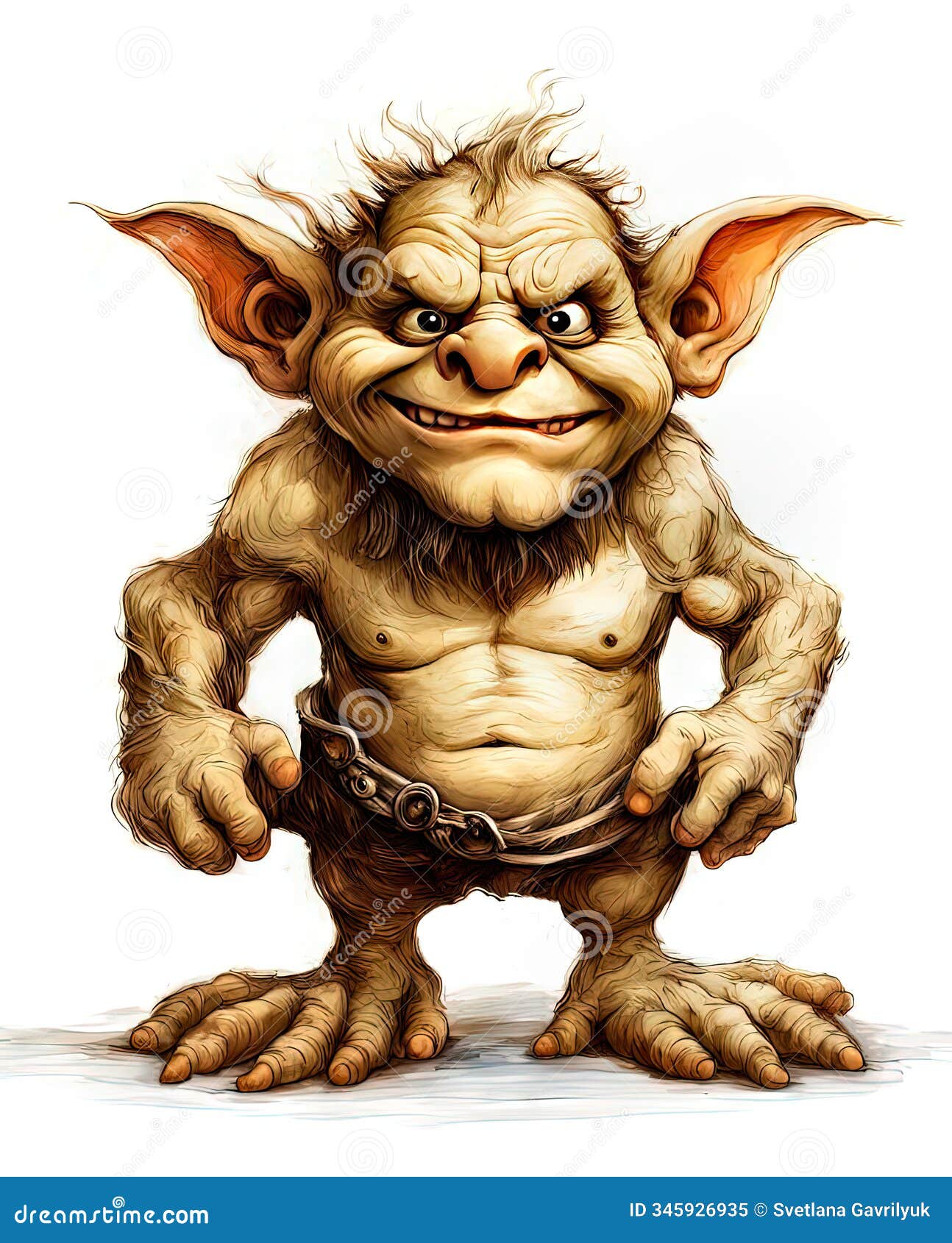 Cute Troll Characters With Different Skin And Hair Color Vector Set ...