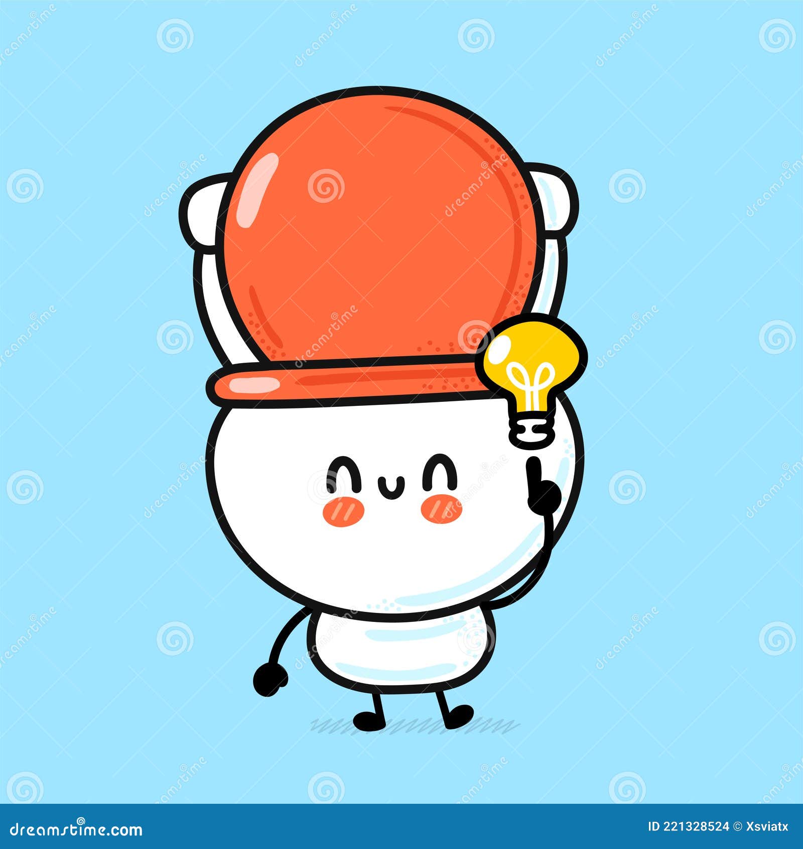 Funny Cute Vector Cartoon Illustration Icon Stock Vector - Illustration ...