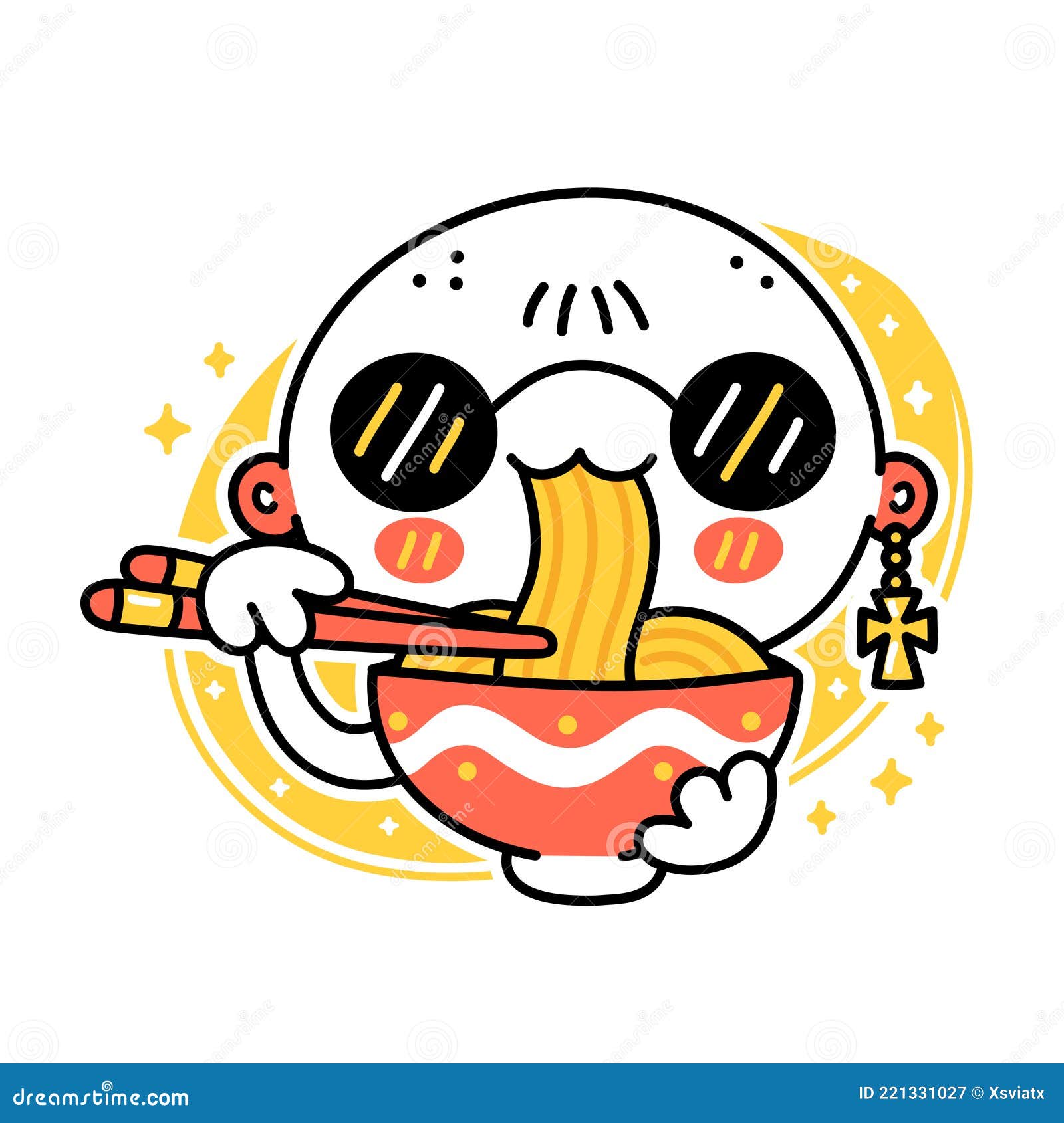Funny Cute Vector Cartoon Illustration Icon Stock Vector - Illustration ...