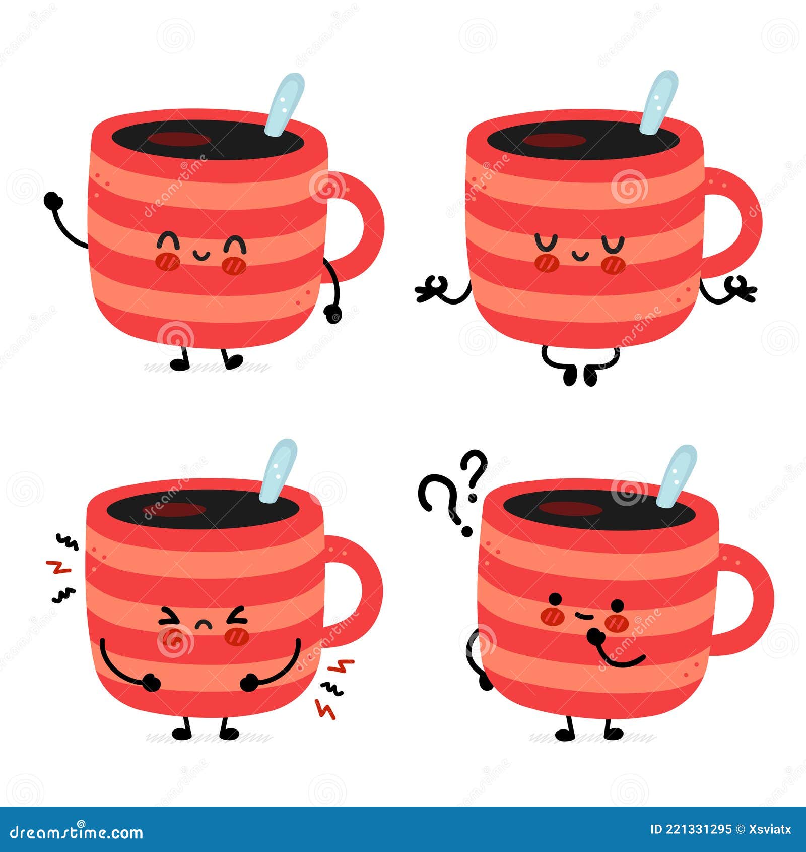 Funny Cute Vector Cartoon Illustration Icon Stock Vector - Illustration ...