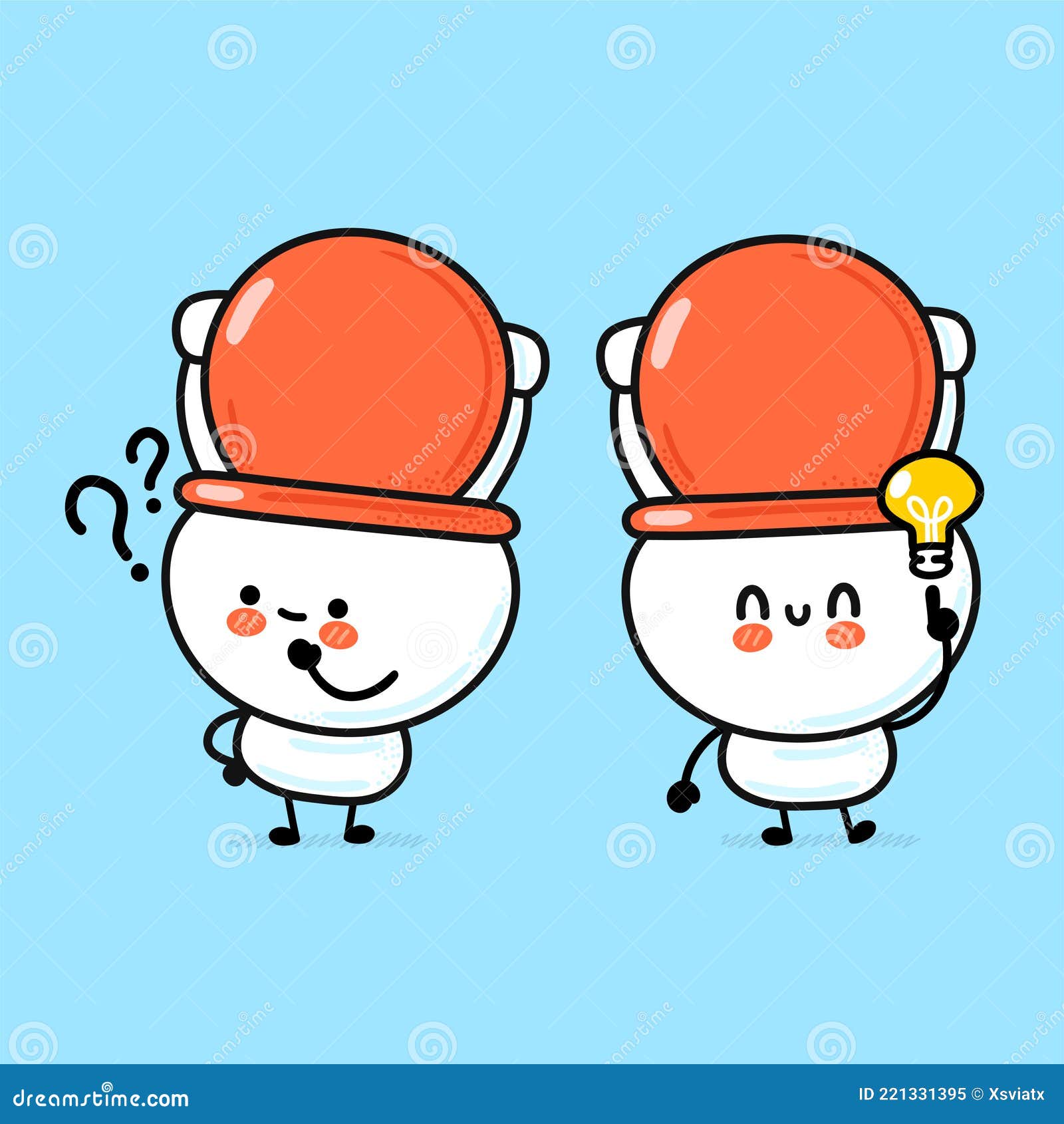 Funny Cute Vector Cartoon Illustration Icon Stock Vector - Illustration ...