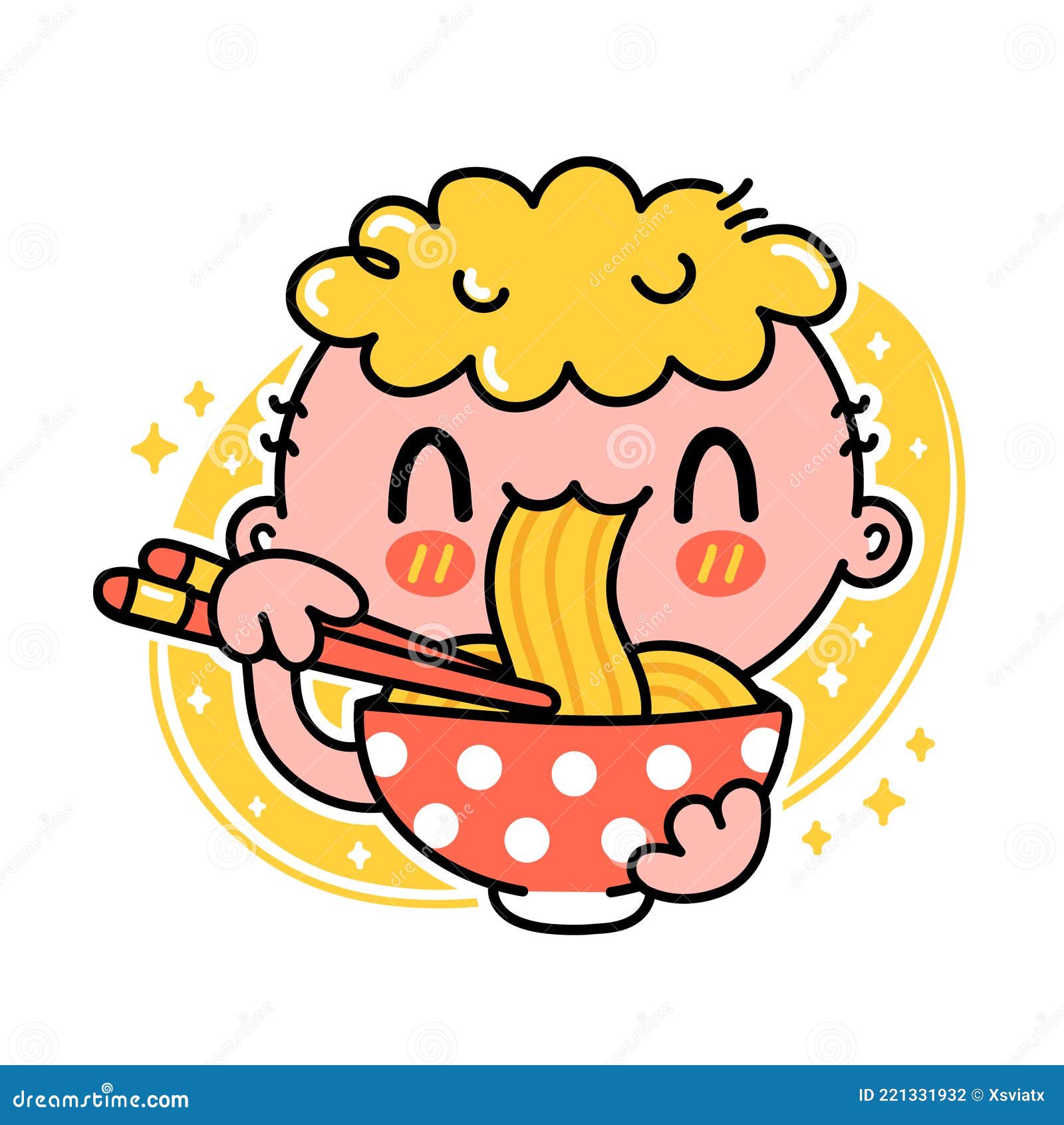 Funny Cute Vector Cartoon Illustration Icon Stock Vector - Illustration ...