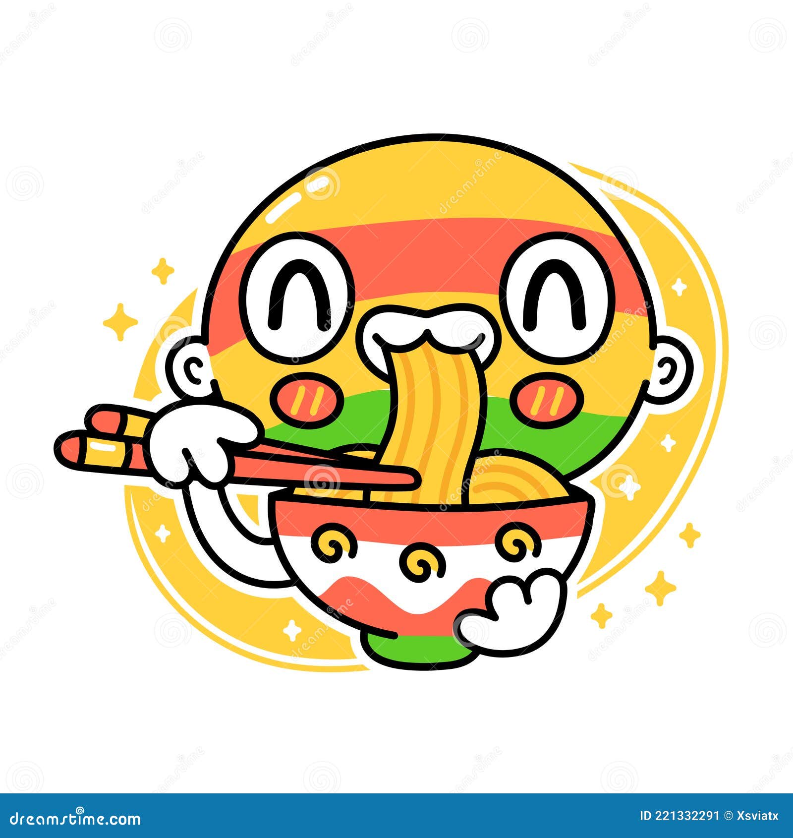 Funny Cute Vector Cartoon Illustration Icon Stock Vector - Illustration ...