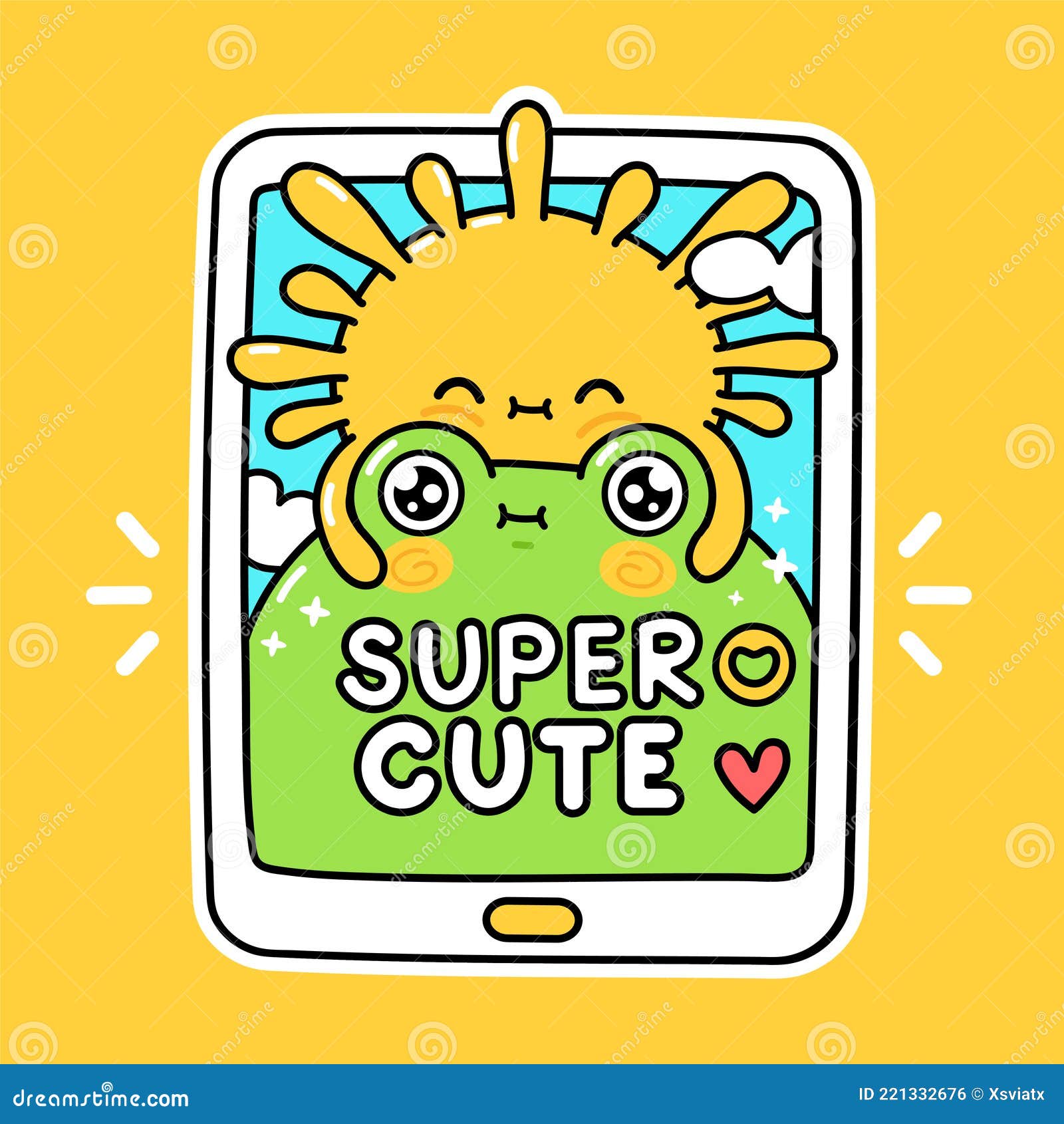 Funny Cute Vector Cartoon Illustration Icon Stock Vector - Illustration ...