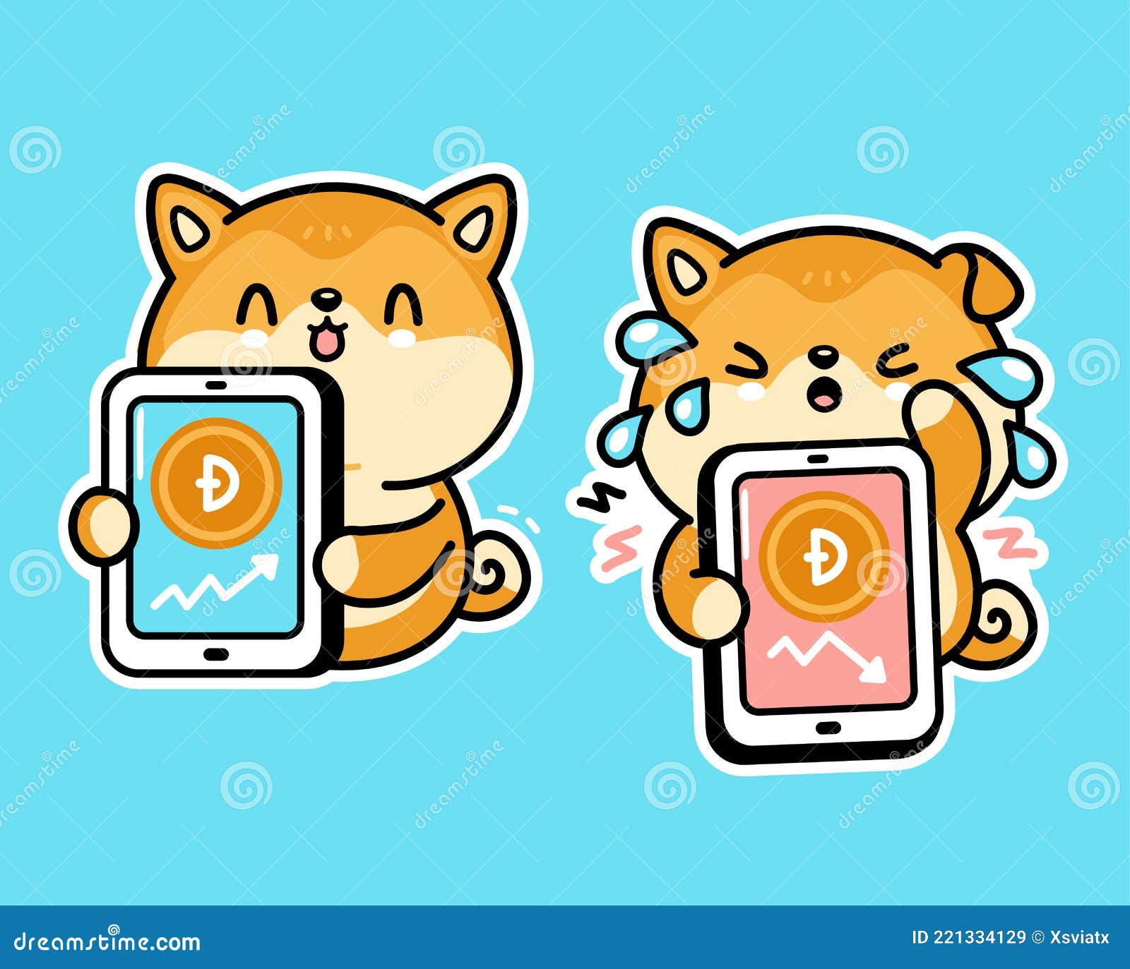Funny Cute Vector Cartoon Illustration Icon Stock Vector - Illustration ...