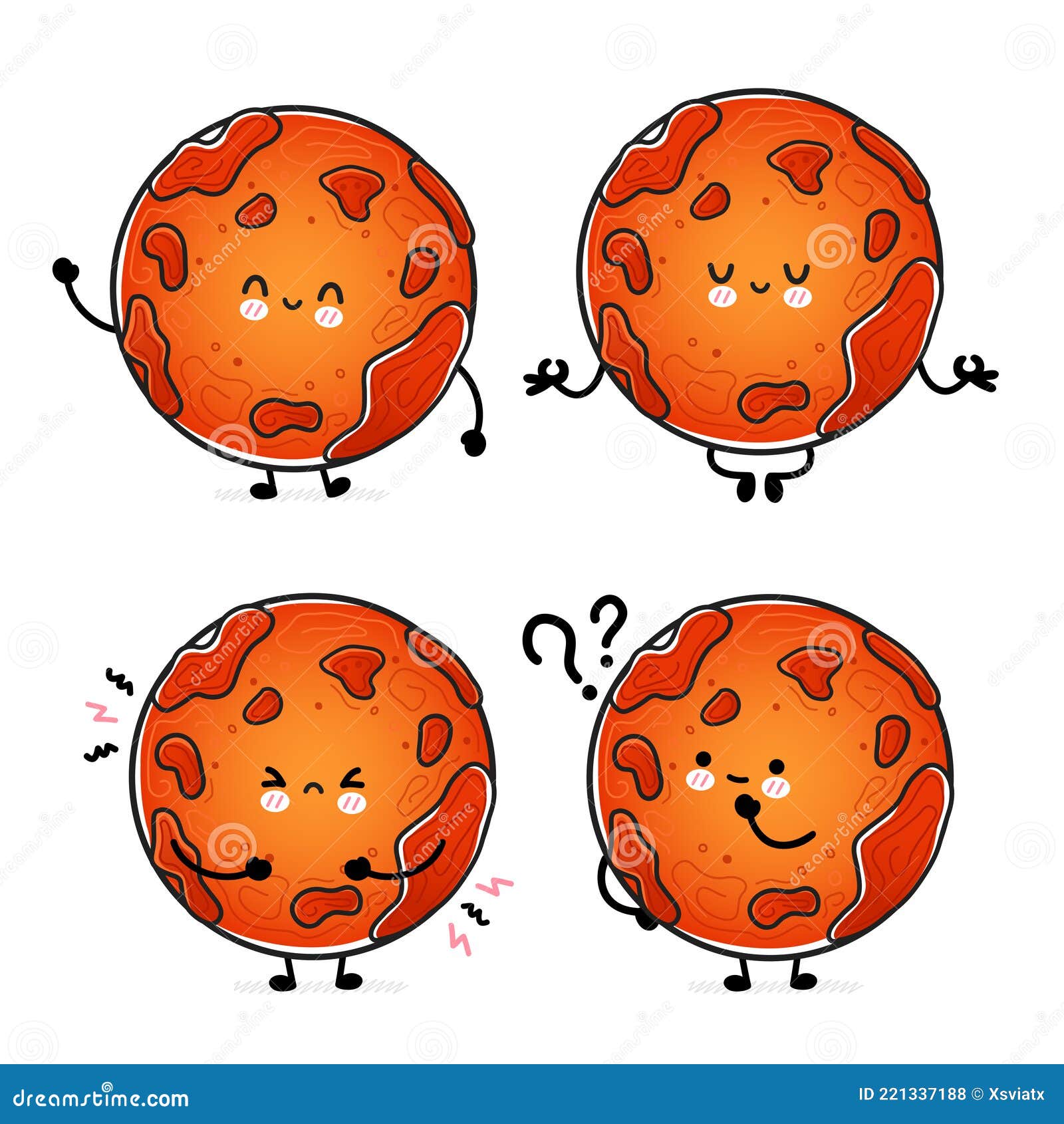 Funny Cute Vector Cartoon Illustration Icon Stock Vector - Illustration ...