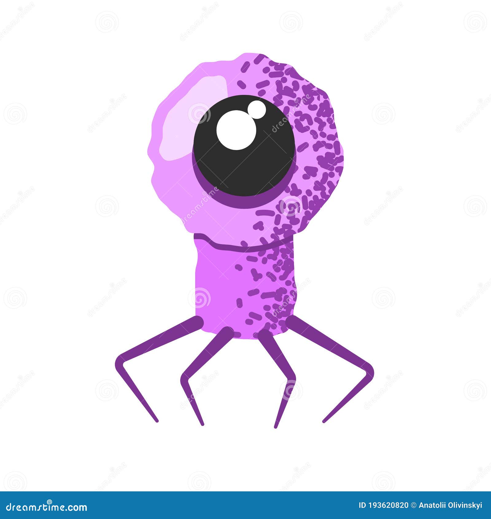 Bacteria And Germ In Circle. Bacterias, Disease Cells And Germs In ...