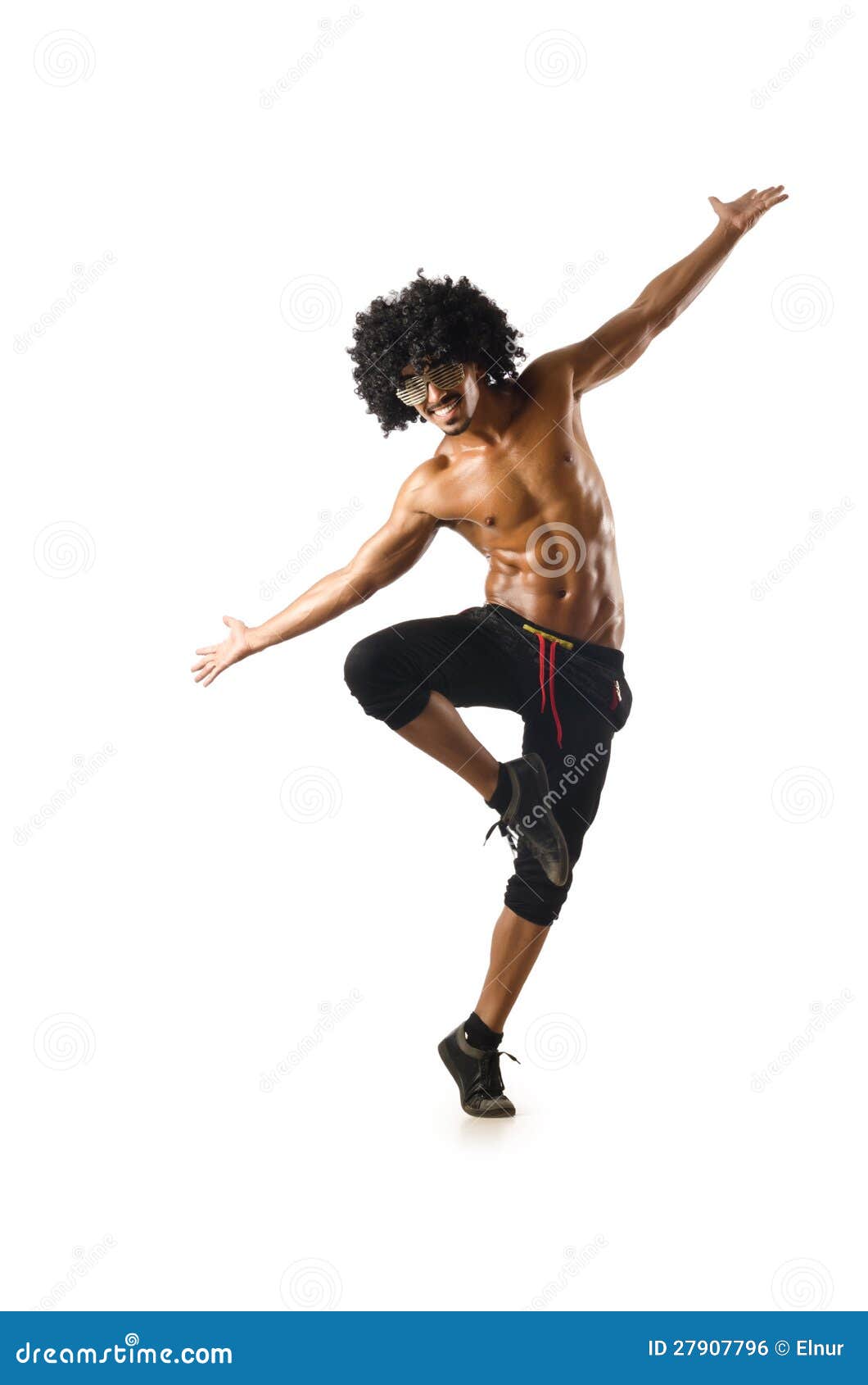 Funny dancer isolated stock photo. Image of acrobat, handsome - 27907796