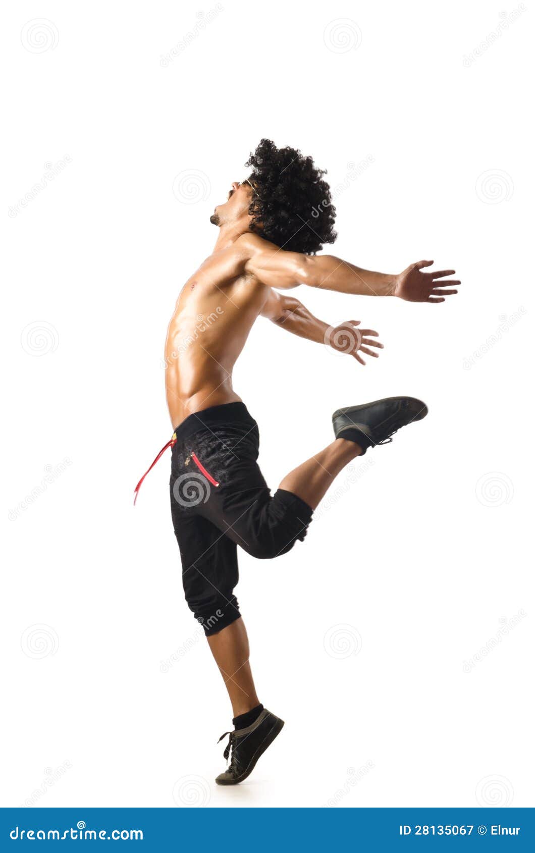 Funny dancer isolated stock image. Image of jumping, exercise - 28135067