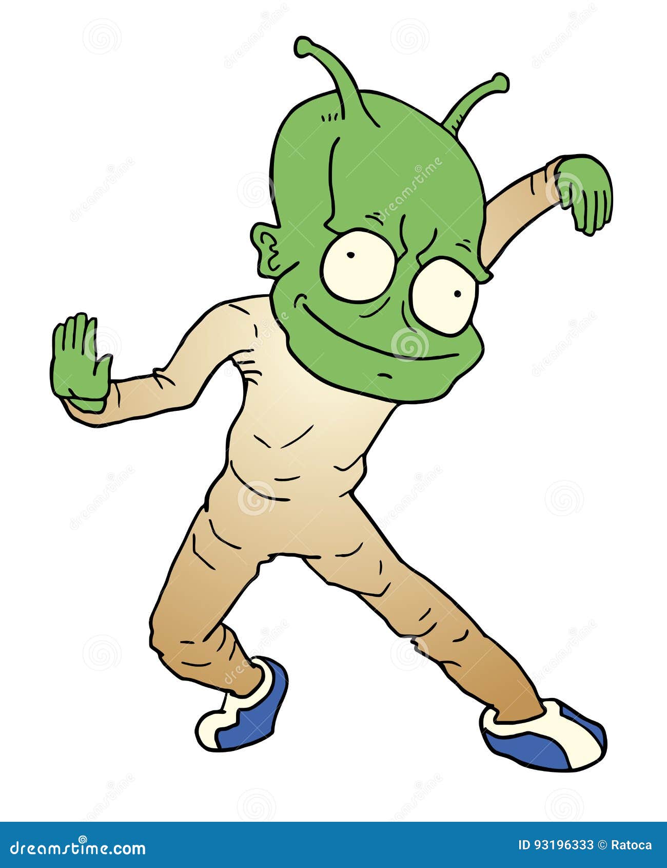 Funny dancing alien stock vector. Illustration of party - 93196333