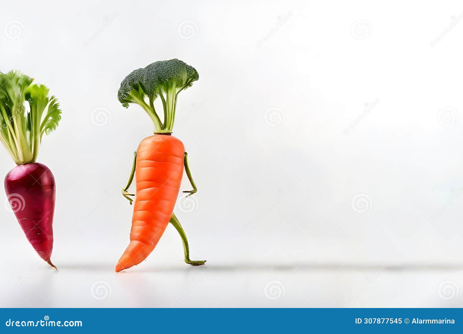 Funny Dancing Carrots with Faces. Creative Background from Fresh ...