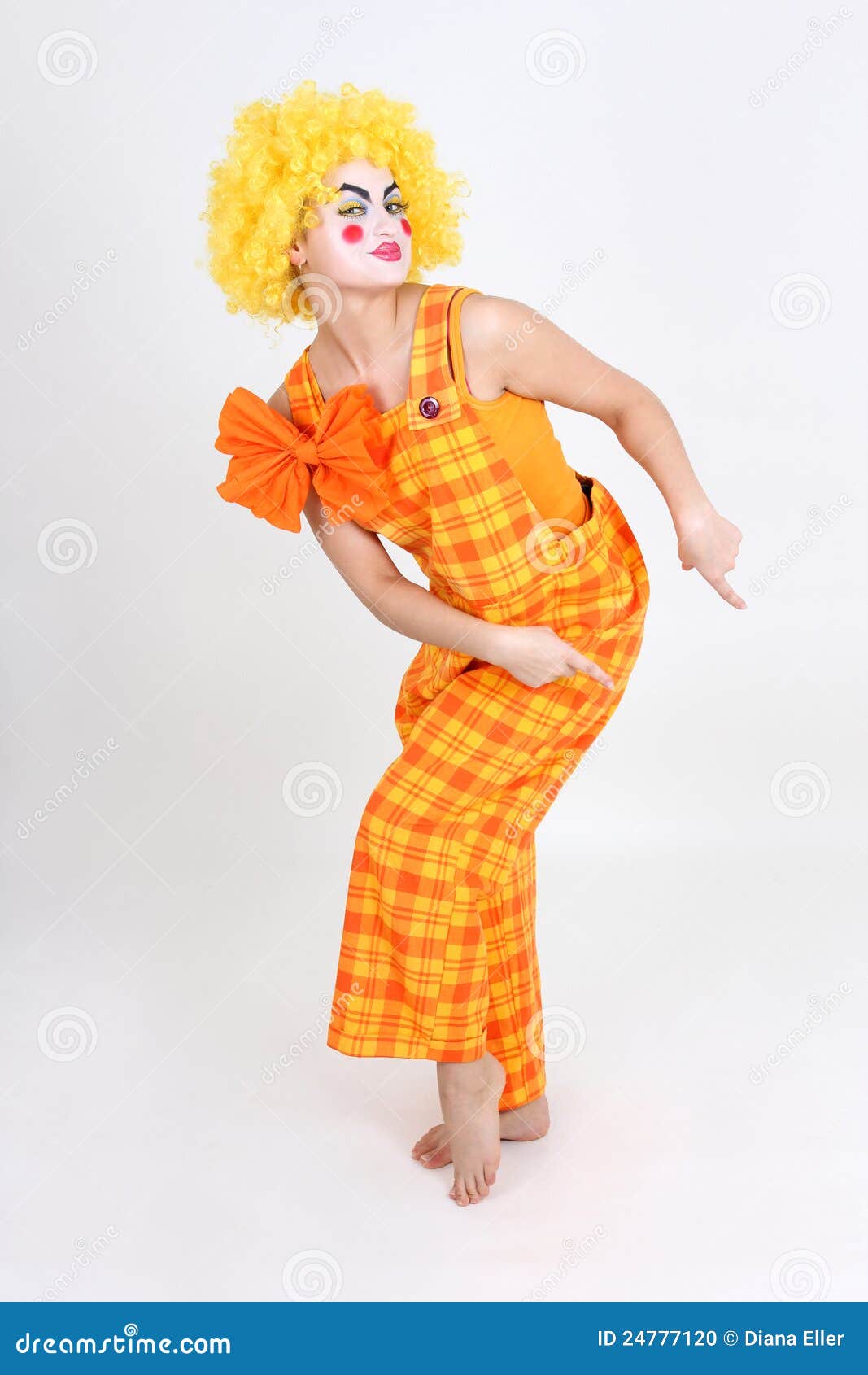 Funny Dancing Clown in Costume Stock Photo - Image of holiday ...