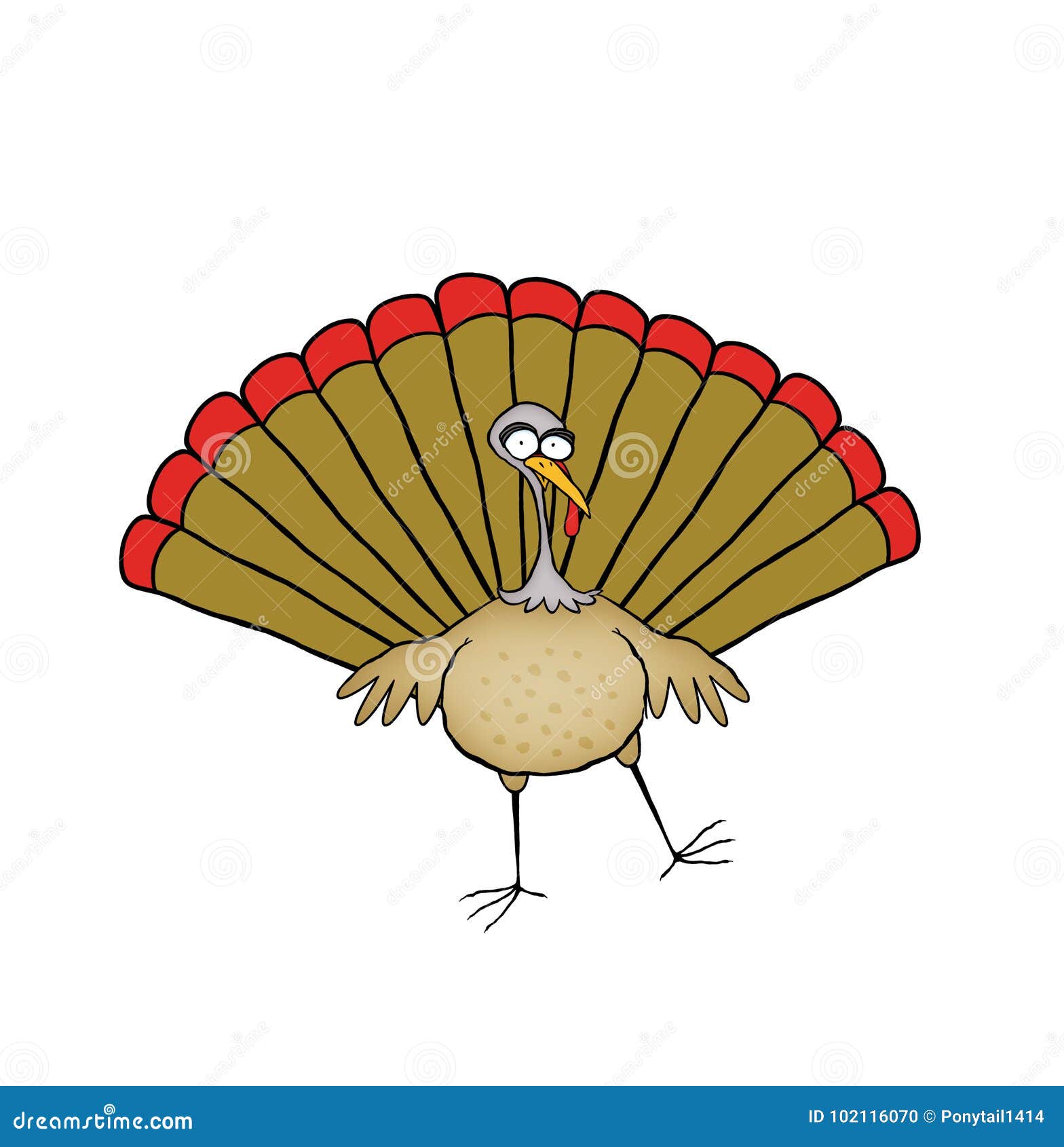 Funny Dancing Turkey stock illustration. Illustration of brown - 102116070