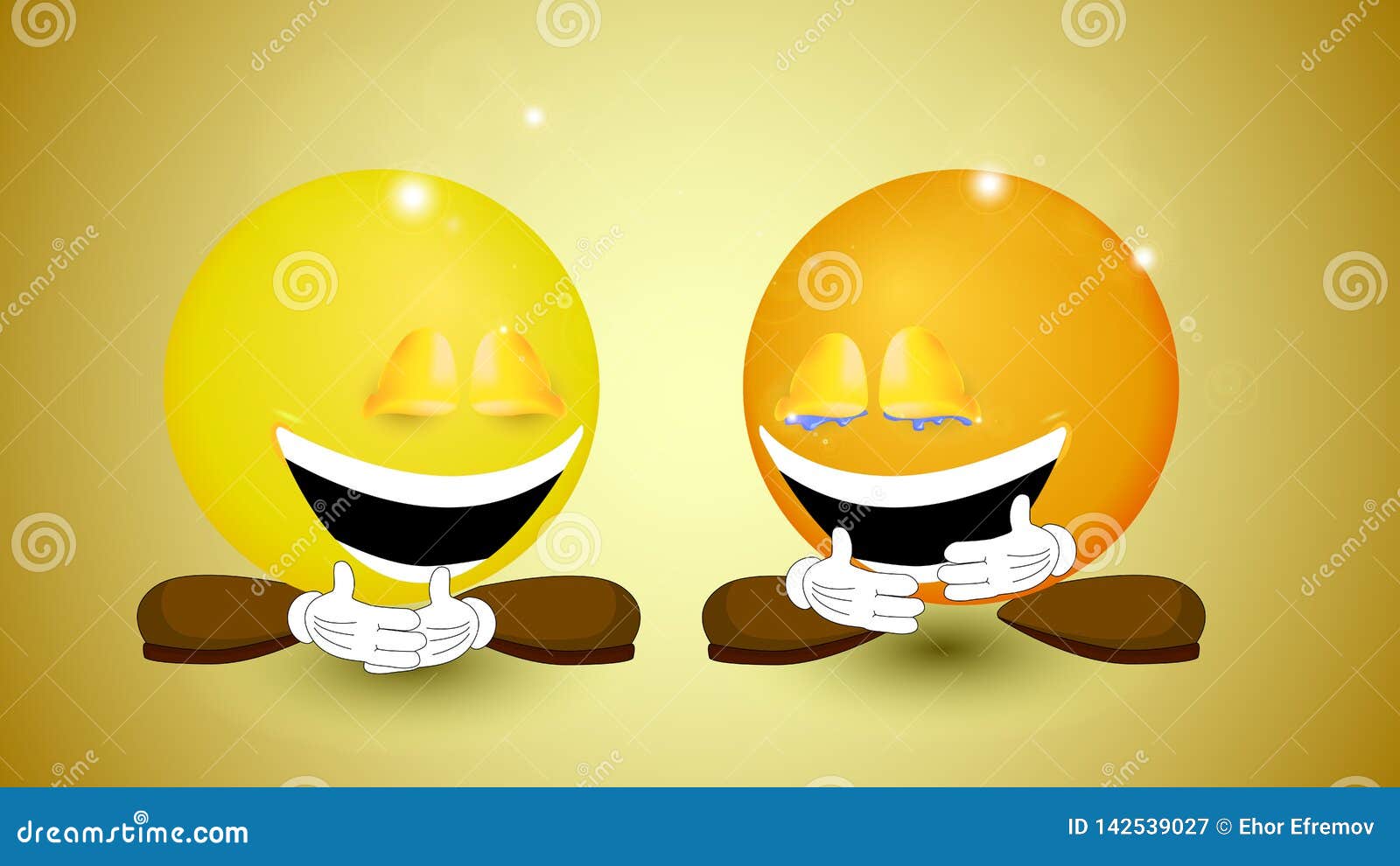 Funny Day.Two Laughing Balls. Stock Vector - Illustration of character ...