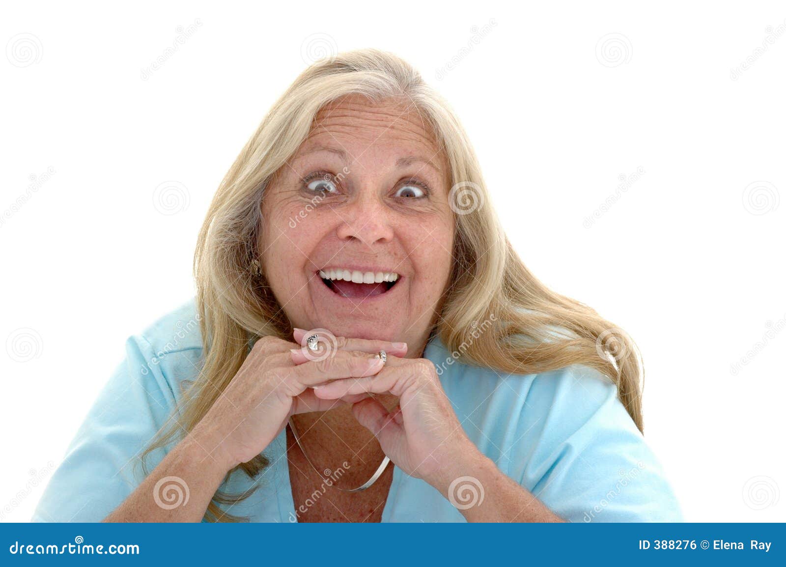 Funny Delighted Woman stock photo. Image of background - 388276