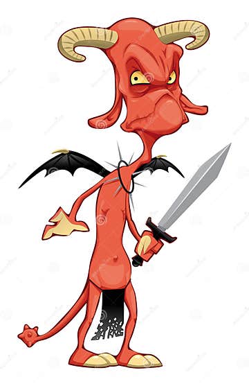 Funny demon. stock vector. Illustration of ugly, demon - 14769420