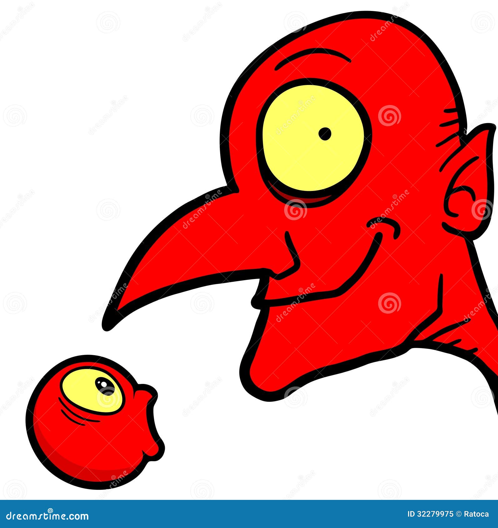 Funny demons stock vector. Illustration of style, happy - 32279975