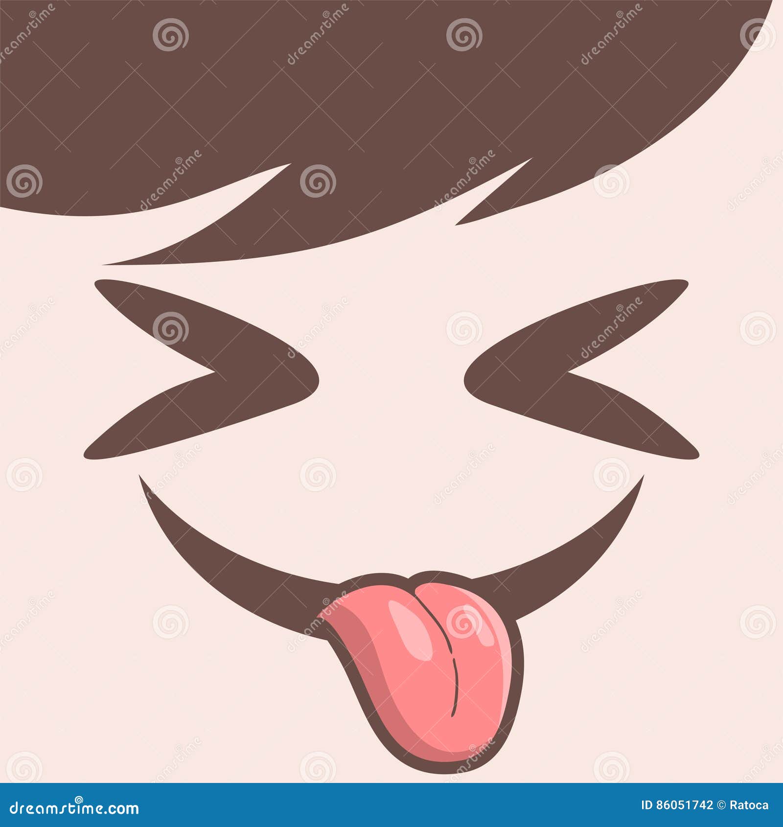 Funny derision expression stock vector. Illustration of laugh - 86051742