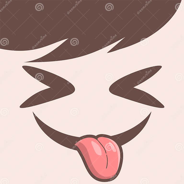 Funny derision expression stock vector. Illustration of laugh - 86051742