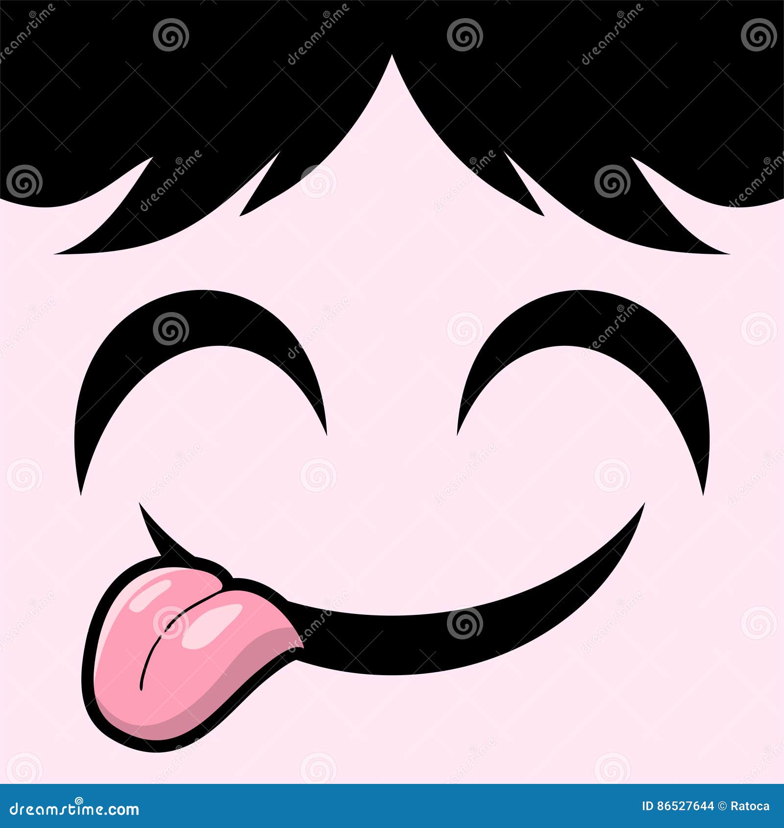 Funny derision expression stock vector. Illustration of symbol - 86527644