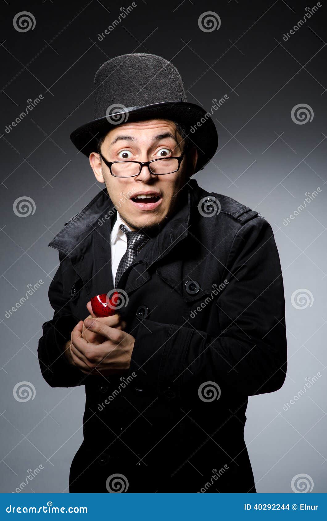 Funny detective with pipe stock photo. Image of mystery - 40292244