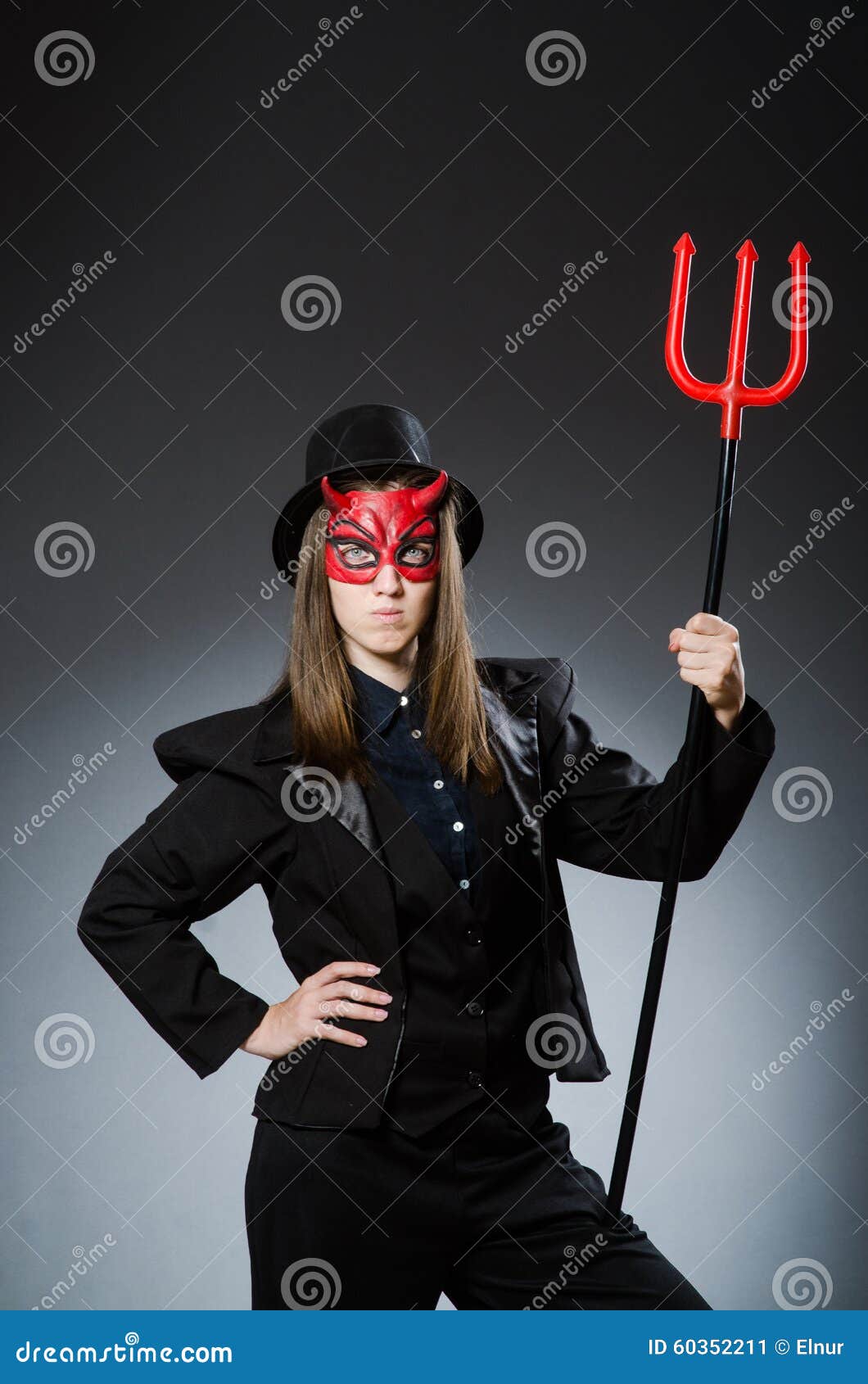 Funny Devil in Halloween Concept Stock Image - Image of mascot, lucifer ...