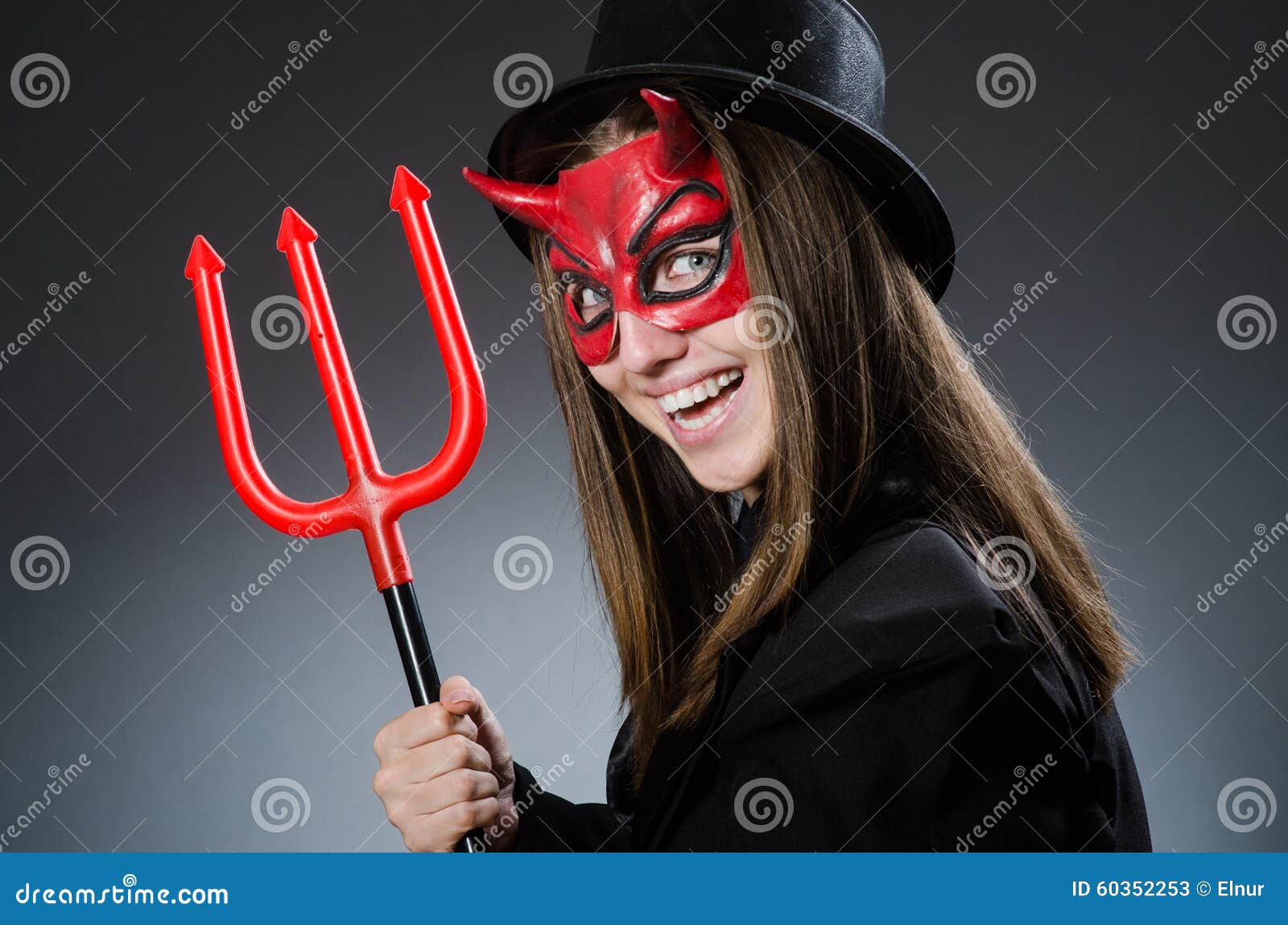 Funny Devil in Halloween Concept Stock Image - Image of ghost, fear ...