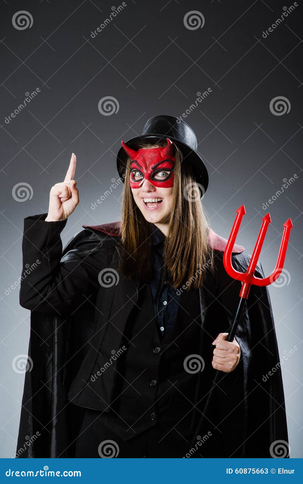 The Funny Devil in Halloween Concept Stock Image - Image of evil, anger ...