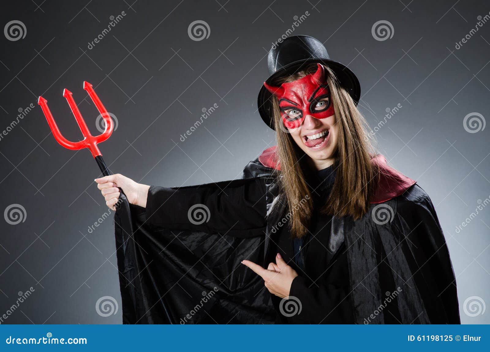 The Funny Devil in Halloween Concept Stock Image - Image of bloody ...