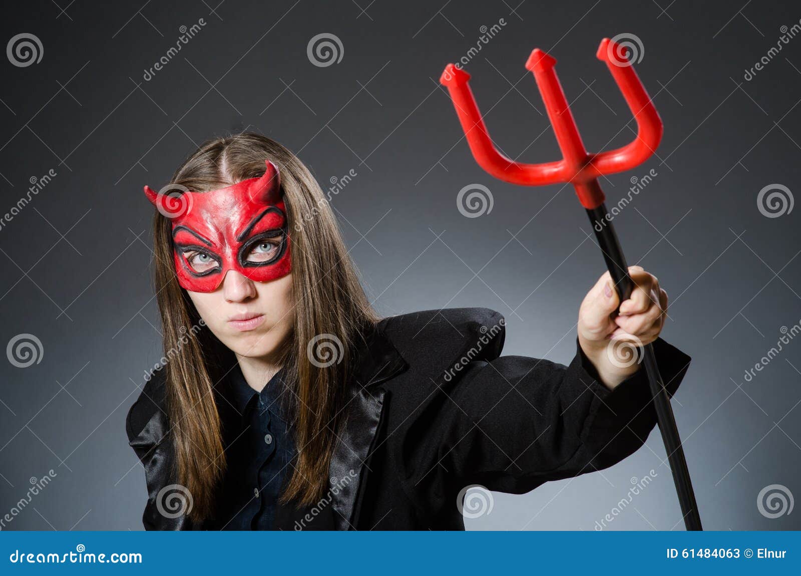 The Funny Devil in Halloween Concept Stock Image - Image of anger ...