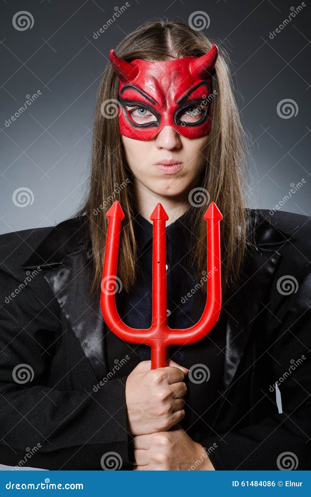 The Funny Devil in Halloween Concept Stock Photo - Image of fear, demon ...