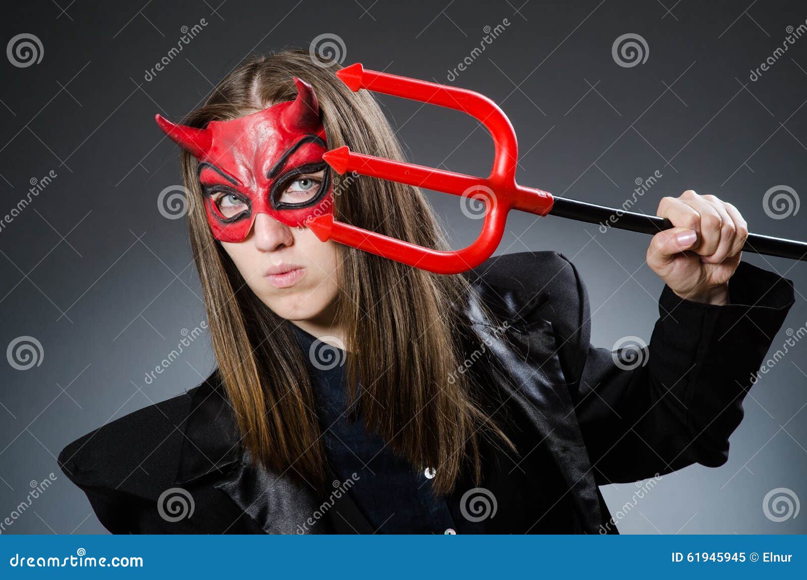 The Funny Devil in Halloween Concept Stock Image - Image of bloody ...
