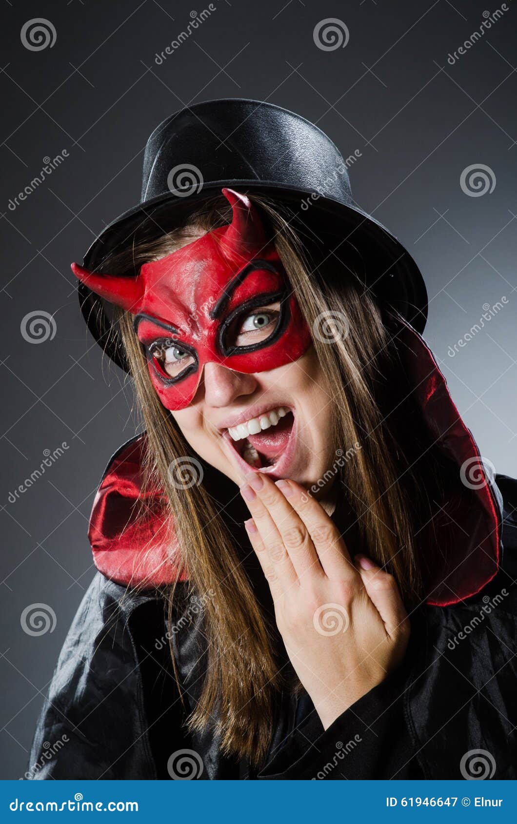The Funny Devil in Halloween Concept Stock Image - Image of character ...