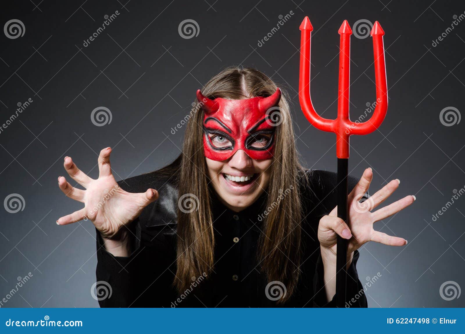 The Funny Devil in Halloween Concept Stock Photo - Image of ghost ...