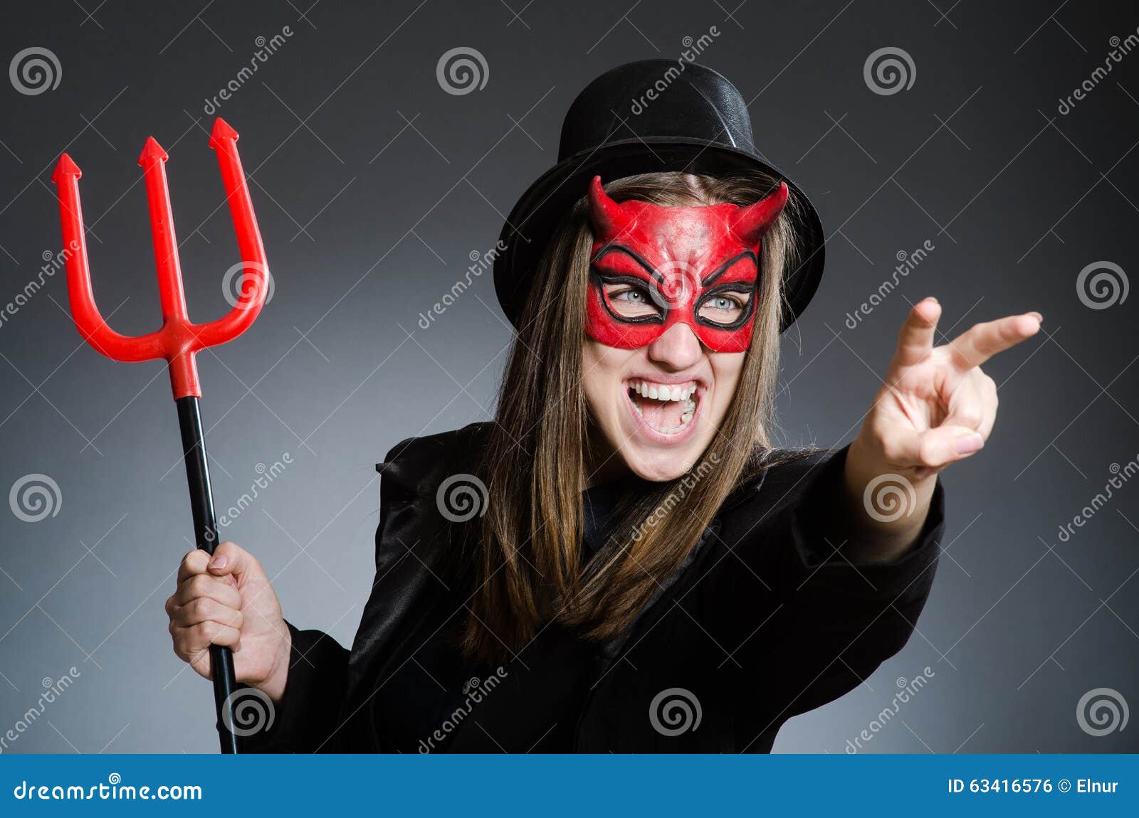 The Funny Devil in Halloween Concept Stock Photo - Image of fantasy ...