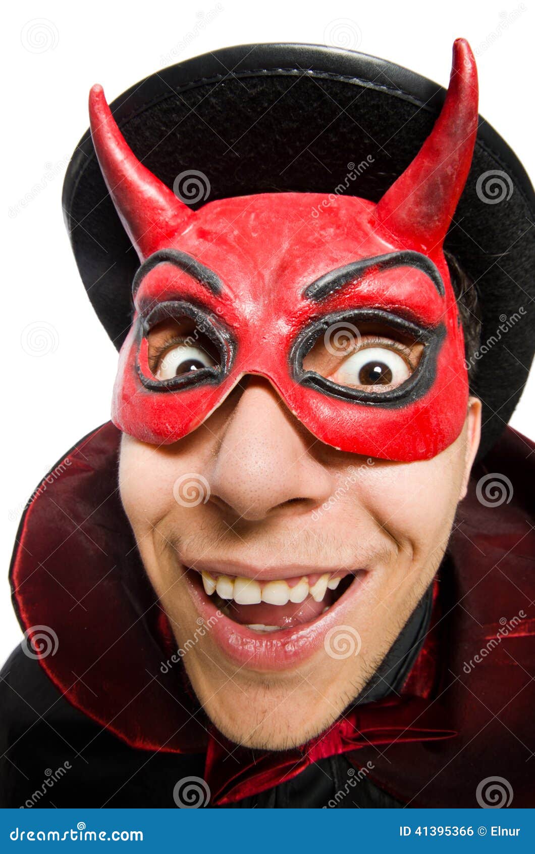 Funny devil isolated stock photo. Image of portrait, small - 41395366