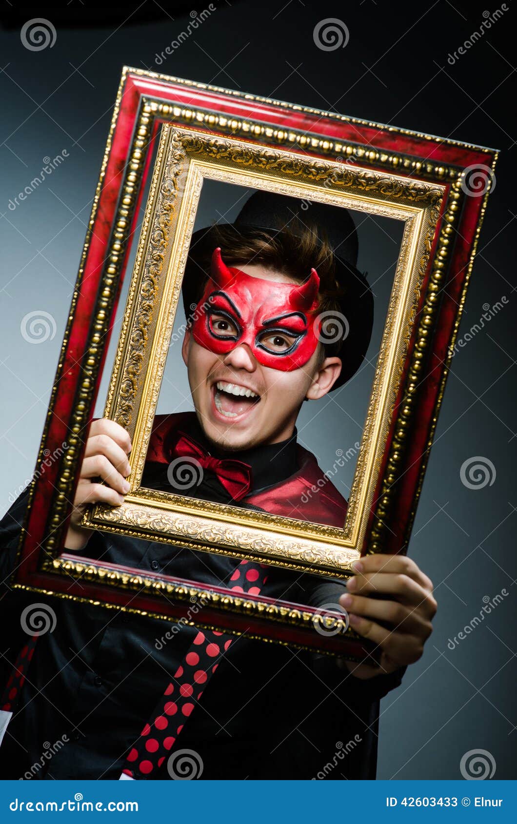 Funny devil stock image. Image of mascot, character, comic - 42603433